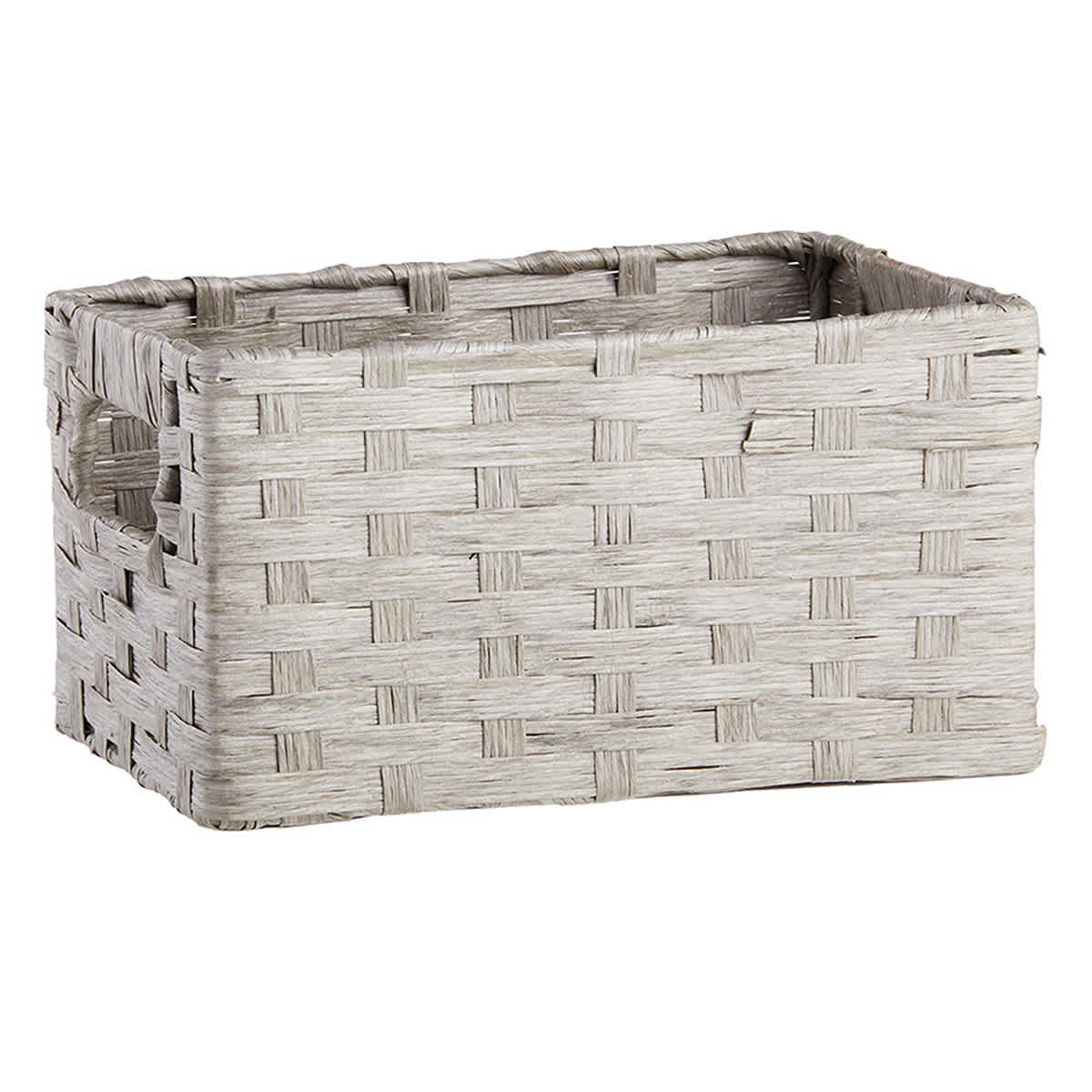 Grey storage baskets store