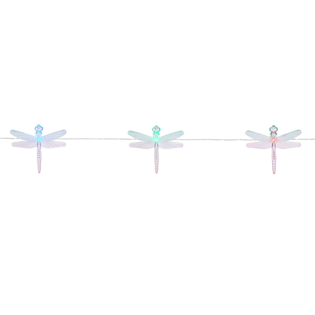 10-Count Solar LED Color Change Dragonfly String Lights