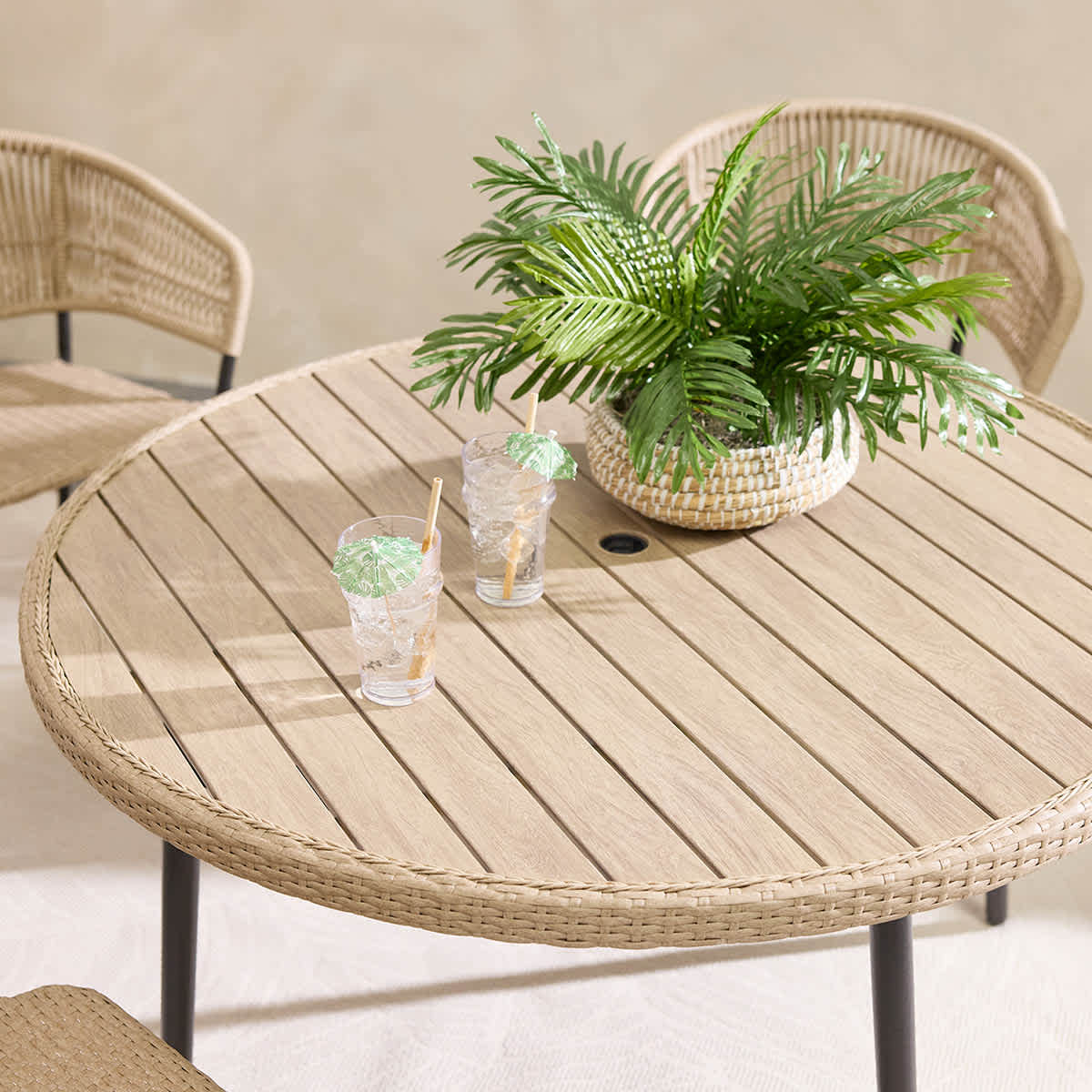 Found & Fable Paloma Dining Table, Rustic Grey Top | At Home