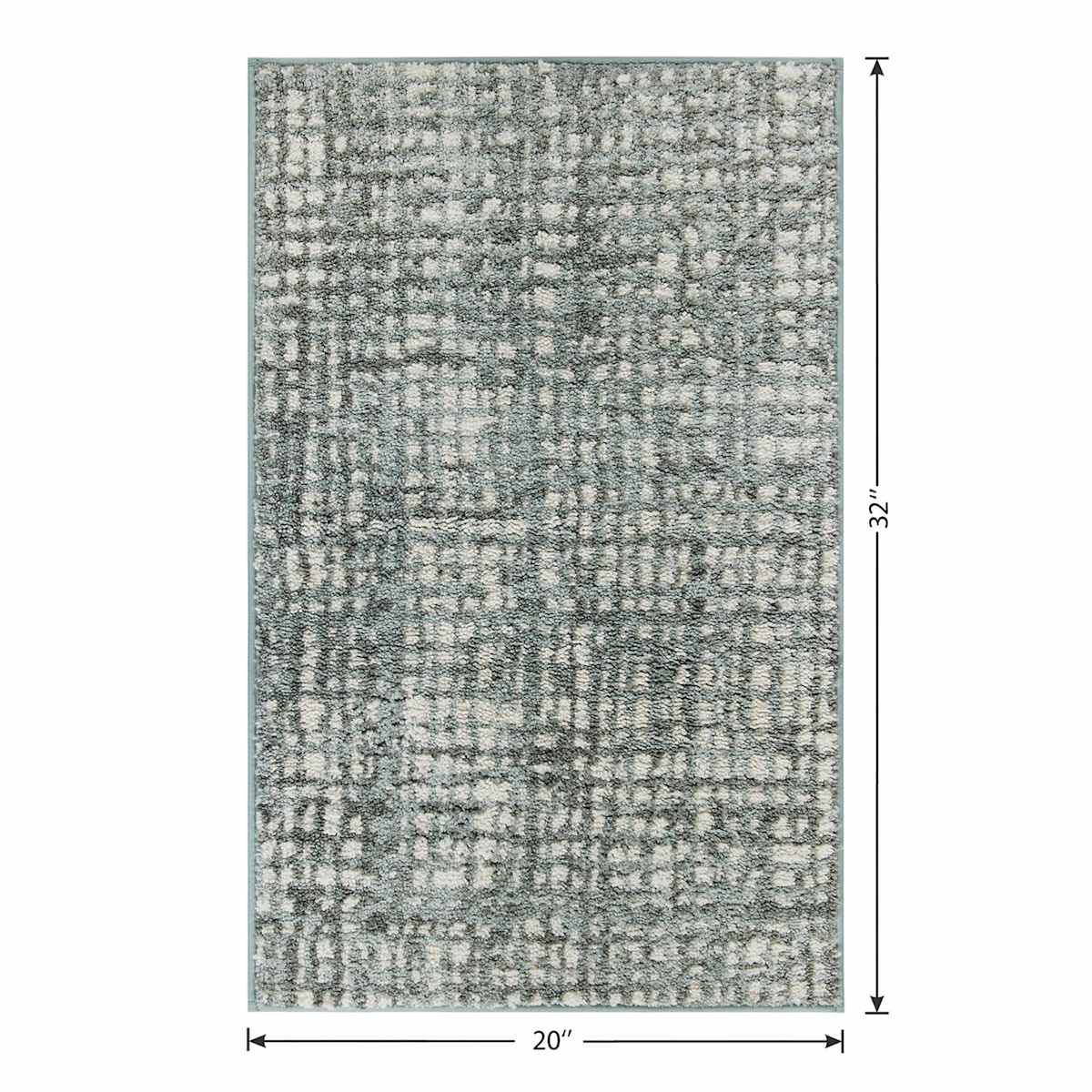 Grayson Sage Abstract Knitted Washable Accent Rug with Gel Latex Back ...