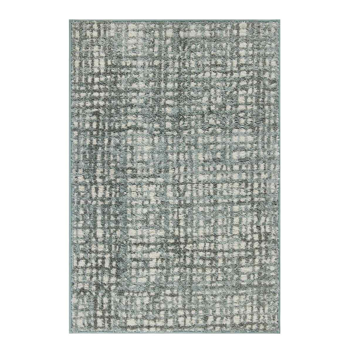 Grayson Sage Abstract Knitted Washable Accent Rug with Gel Latex Back ...