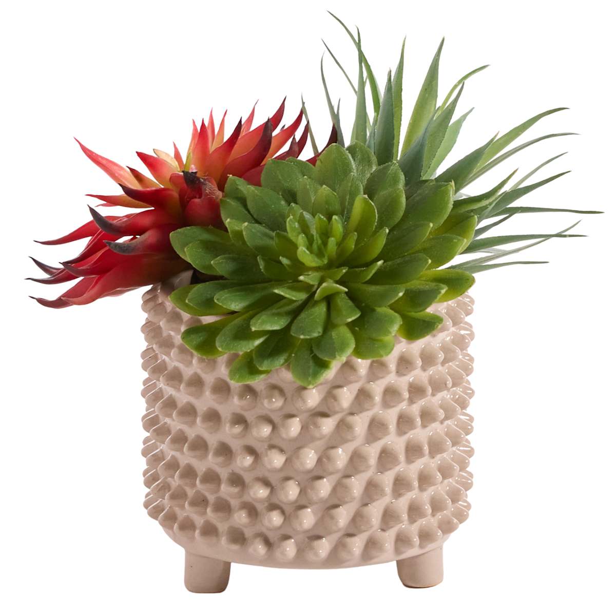 Found & Fable Indoor Studded Tan Planter, Small