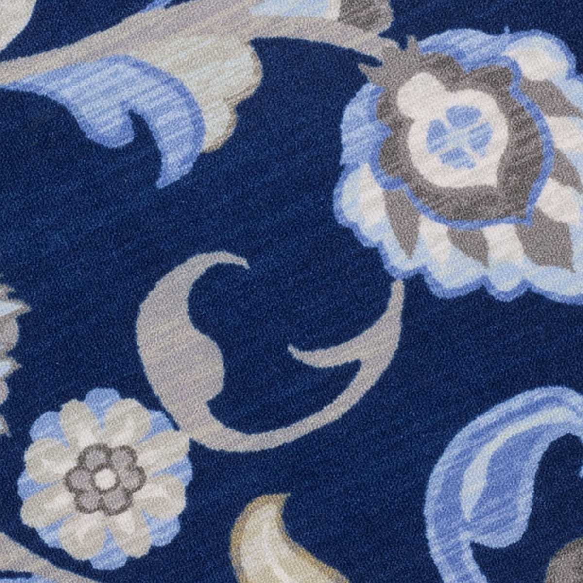 (D624) Seaton Navy Blue Floral Accent Rug, 3x4