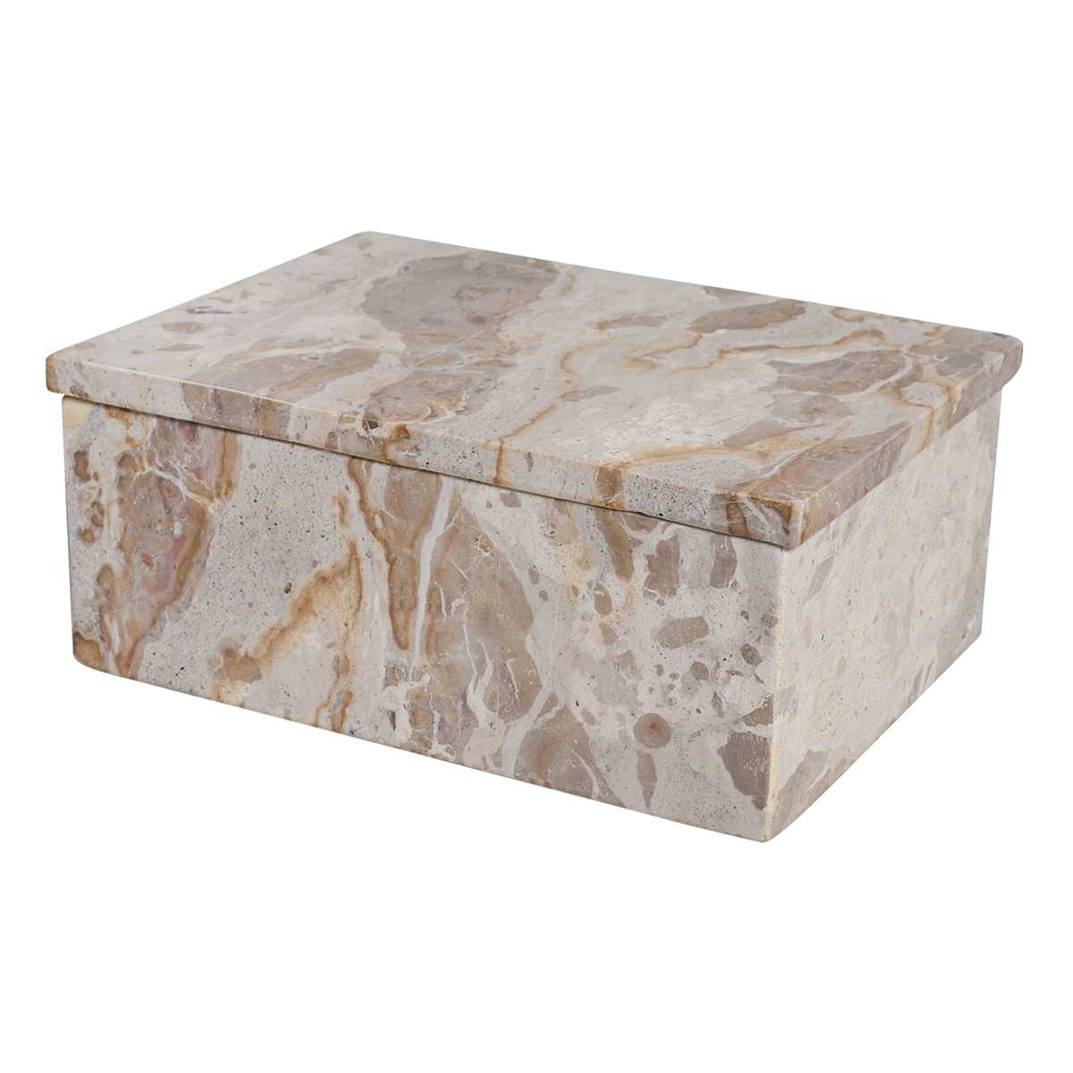 Natural Brown Marble Box, 9.5x7