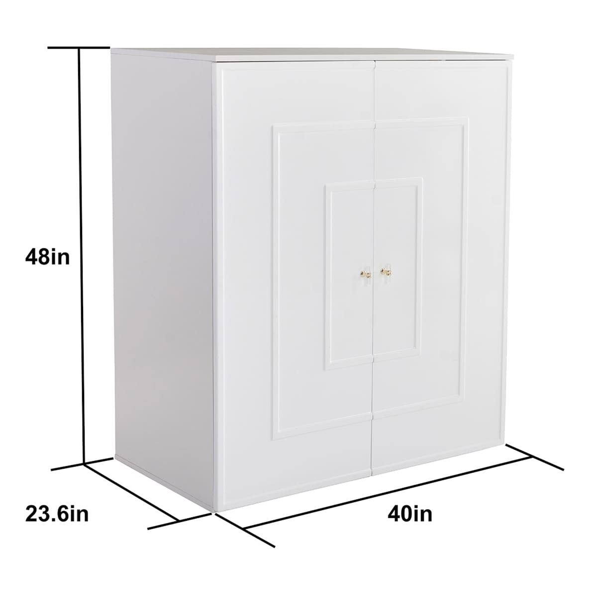 Tiffany Mini Fridge Storage Organizer Cabinet, White