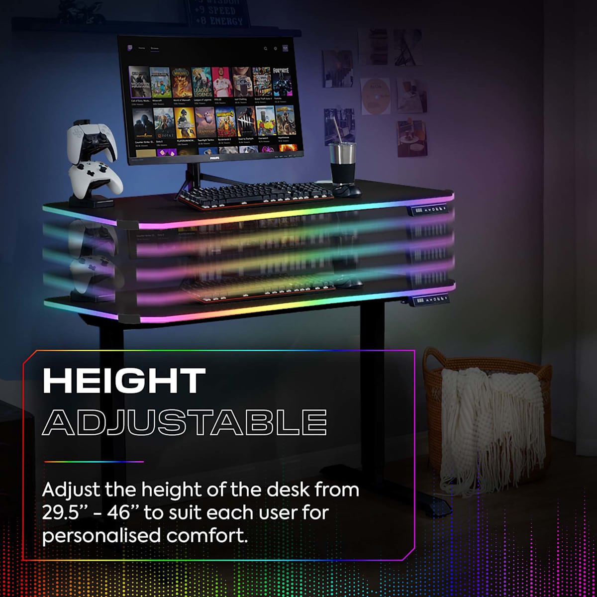 X-Rocker Aurora Gaming Desk, Extra Large