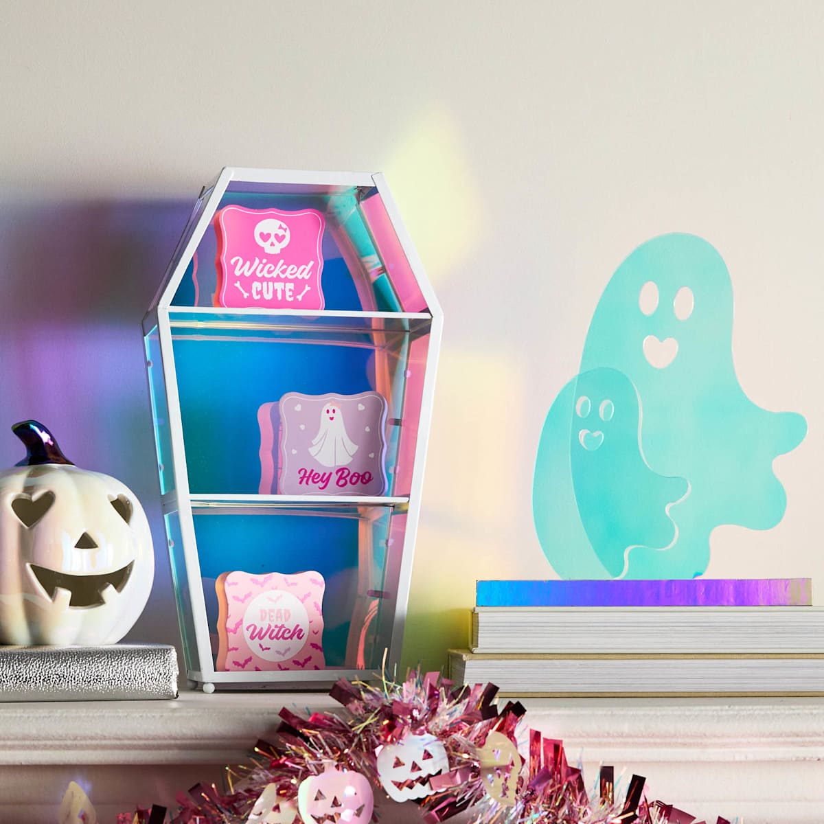 Hey Boo! Coffin Tabletop Cabinet, 14"