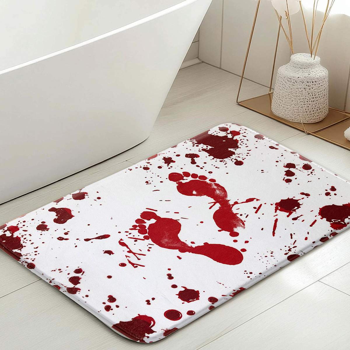 Bloody Mess Memory Foam Bath Rug, 20x30 | At Home