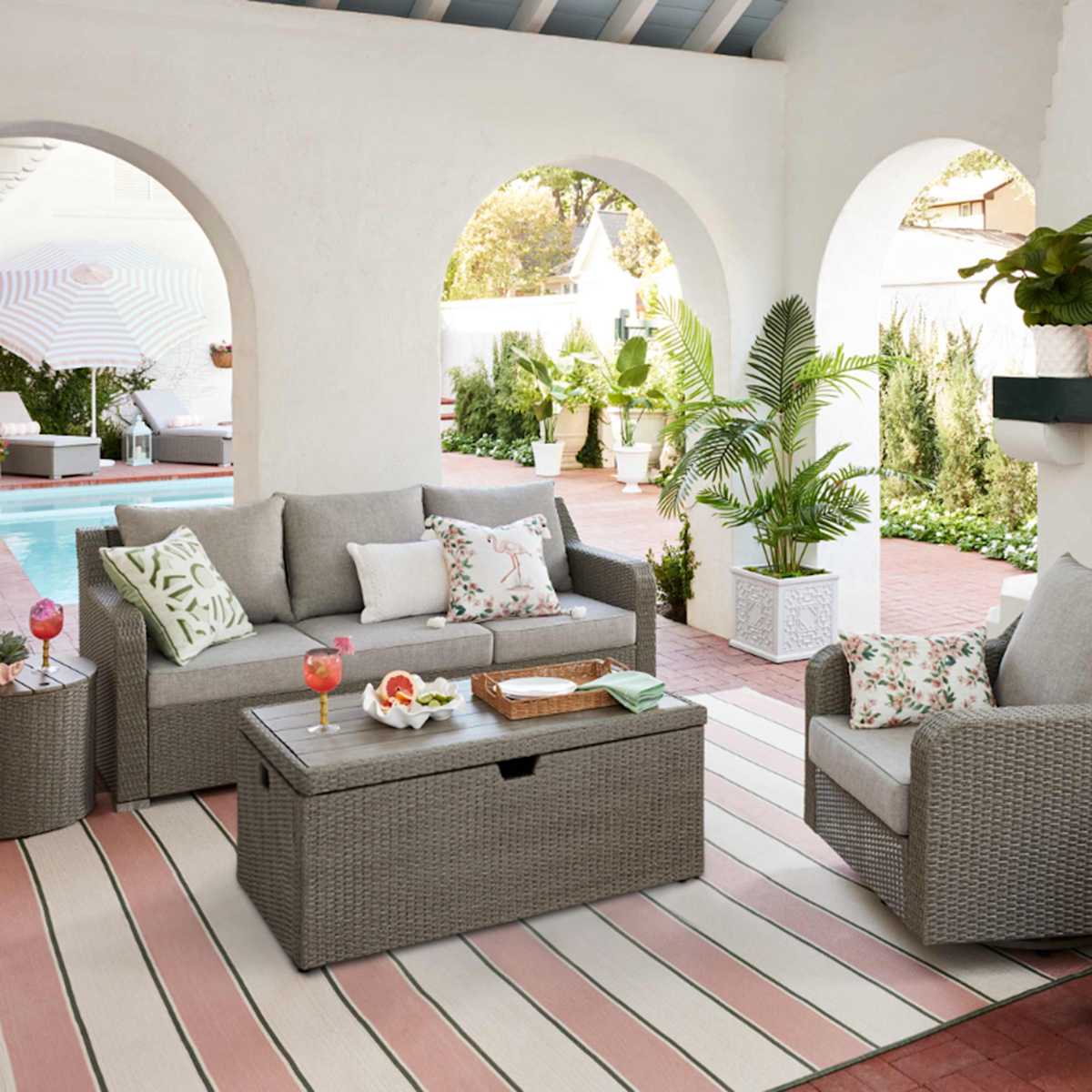 Providence Glenco Storage Coffee Table, Grey | At Home