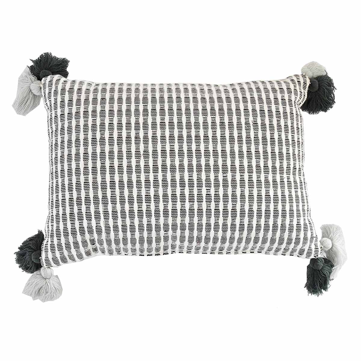 Found & Fable Grey Tonal Textured Throw Pillow, 14x20