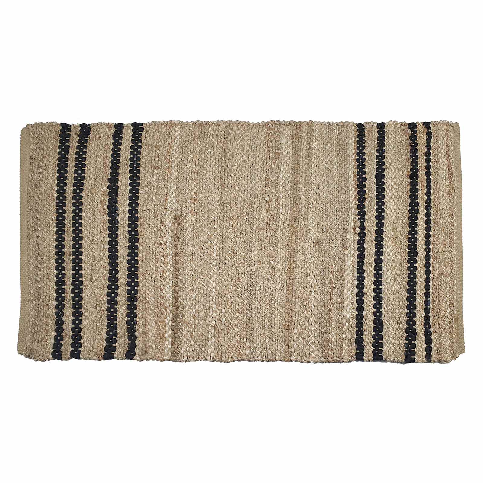 Black Striped Jute Rug, 20x34 | At Home