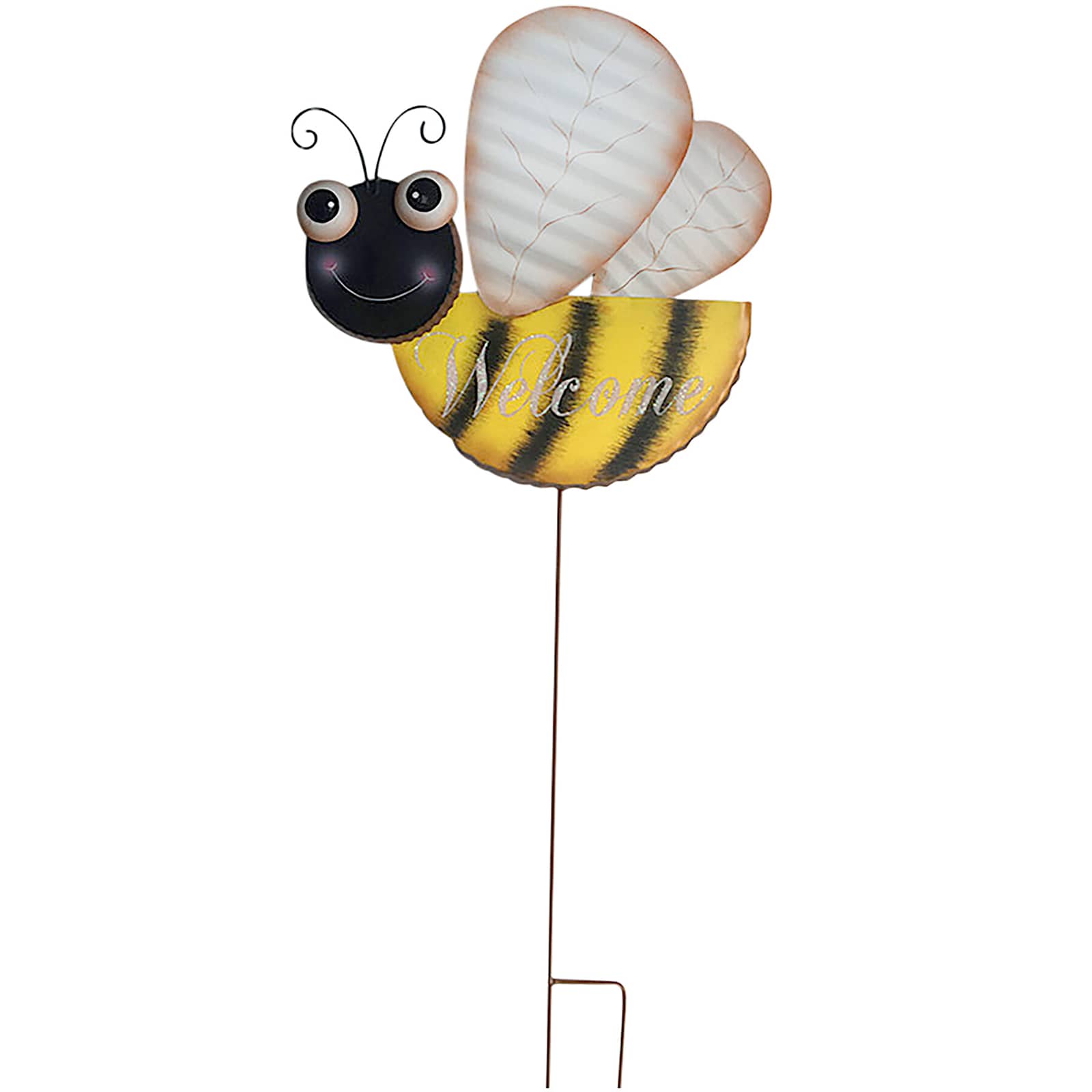 Welcome Bumble Bee Yard Stake, 38" | At Home