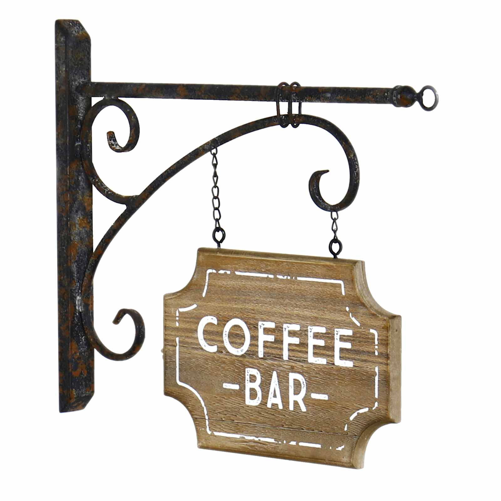 Coffee Bar Hanging Wall Sign, 16x13