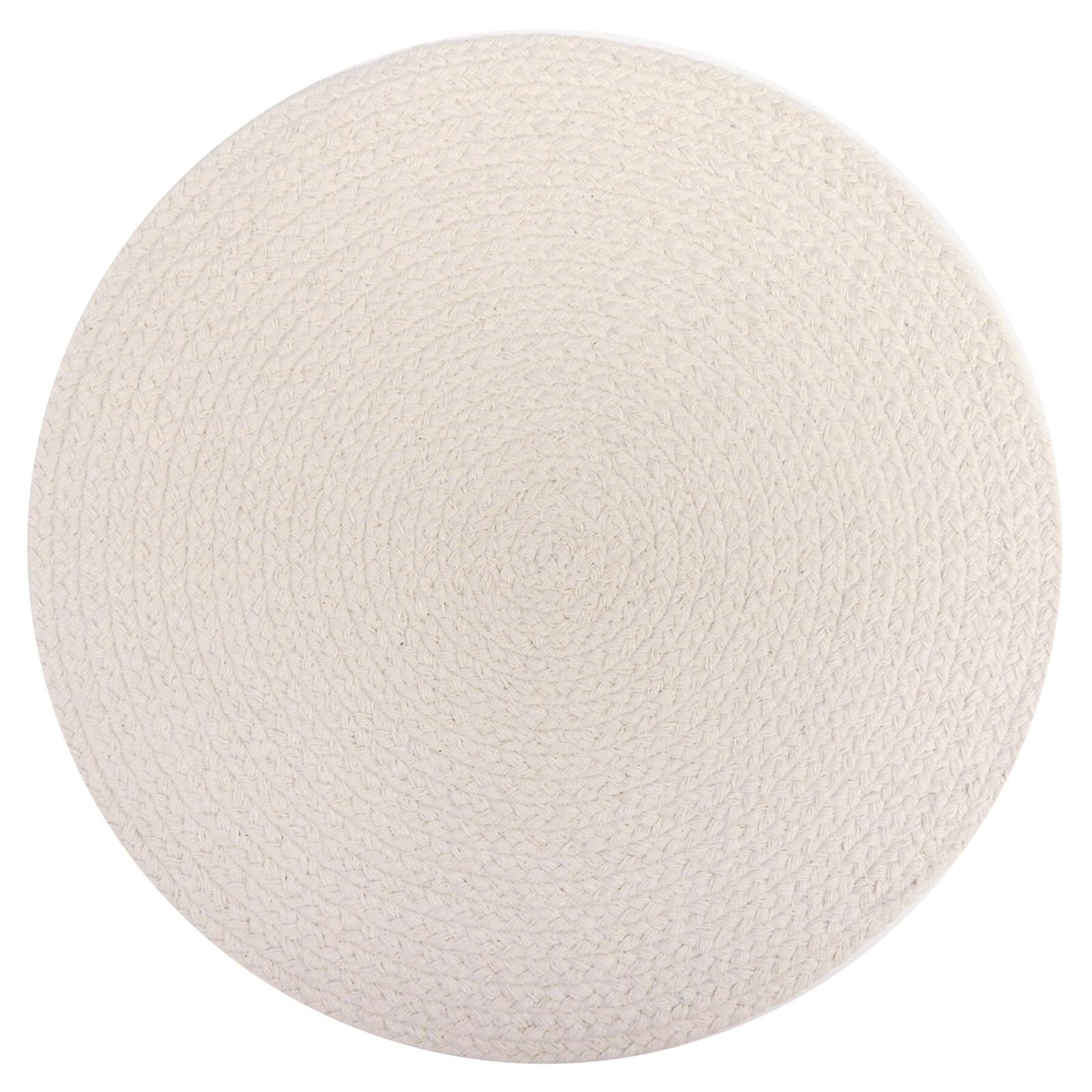 Natural Jute Braided Trim Cotton Placemat