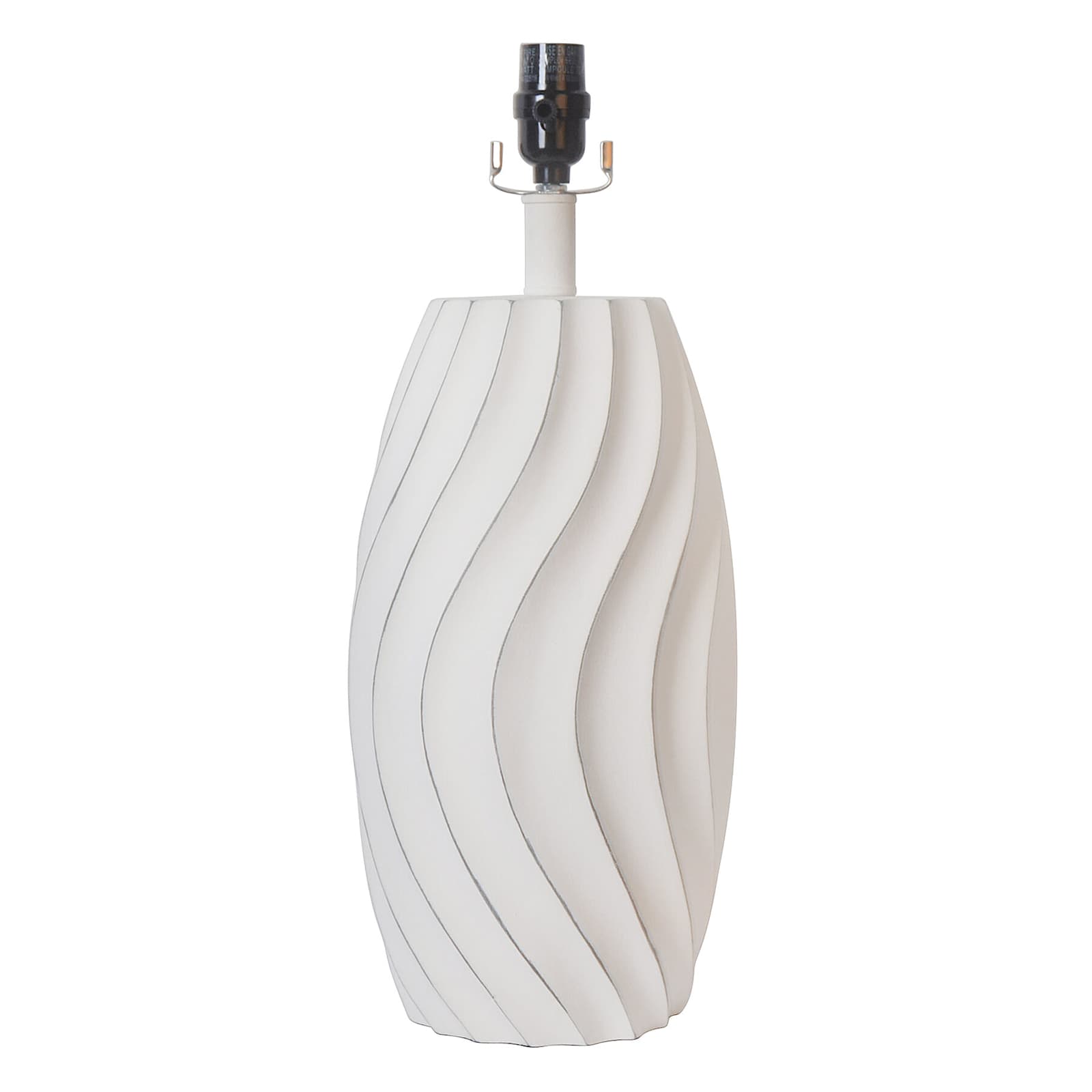 White Table Lamp Base, 20"