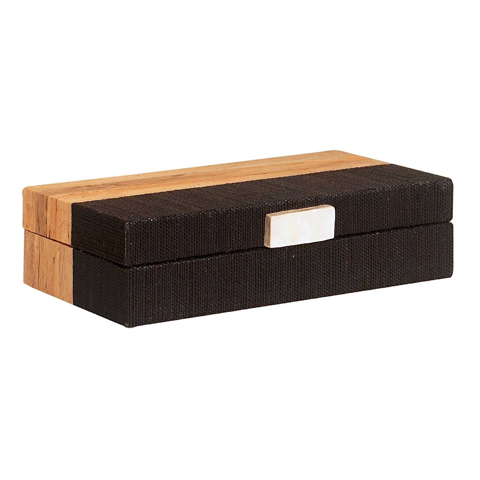 Black Water Hyacinth Decorative Box, 11x3