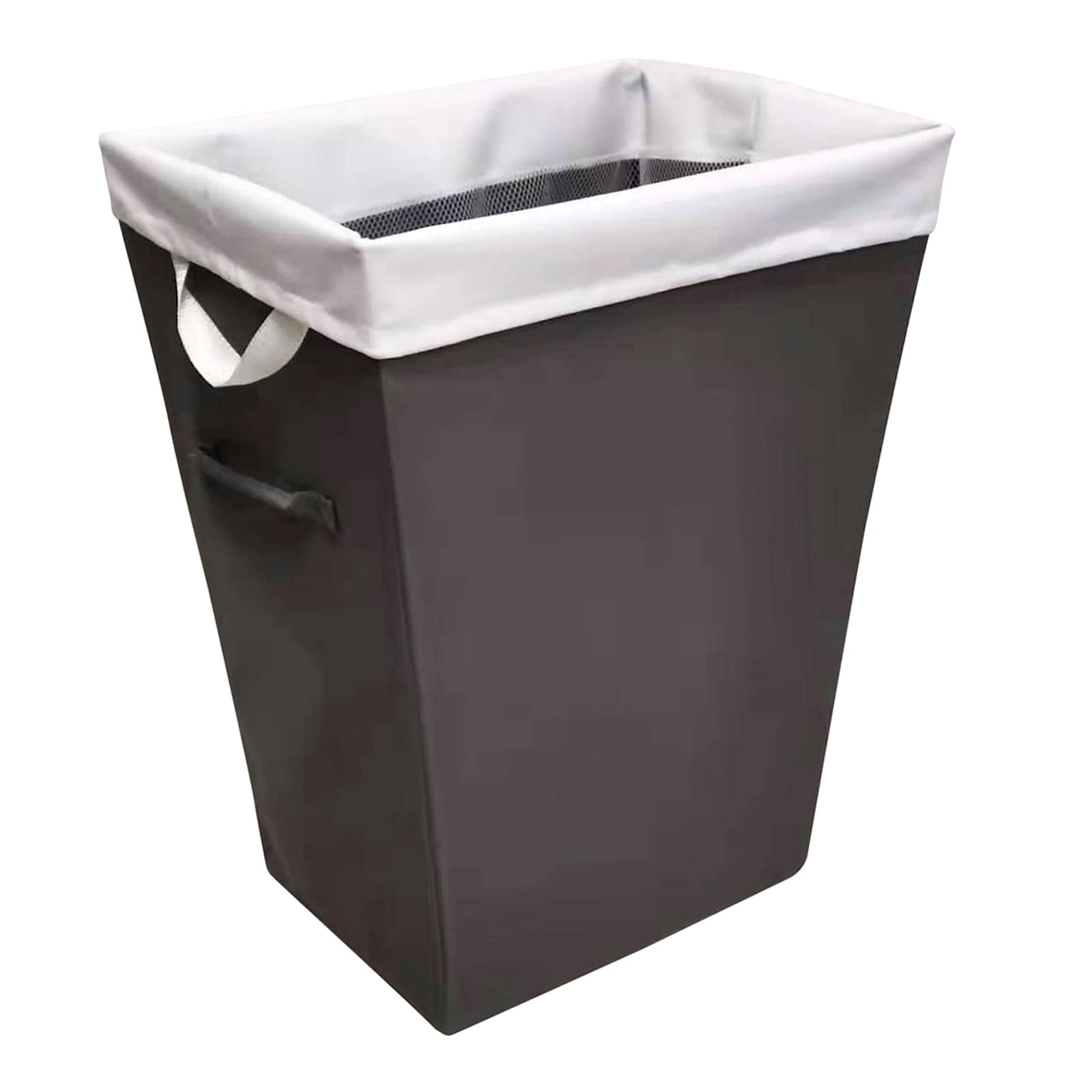 Tapered Rectangle Laundry Hamper with Liner, Dark Grey