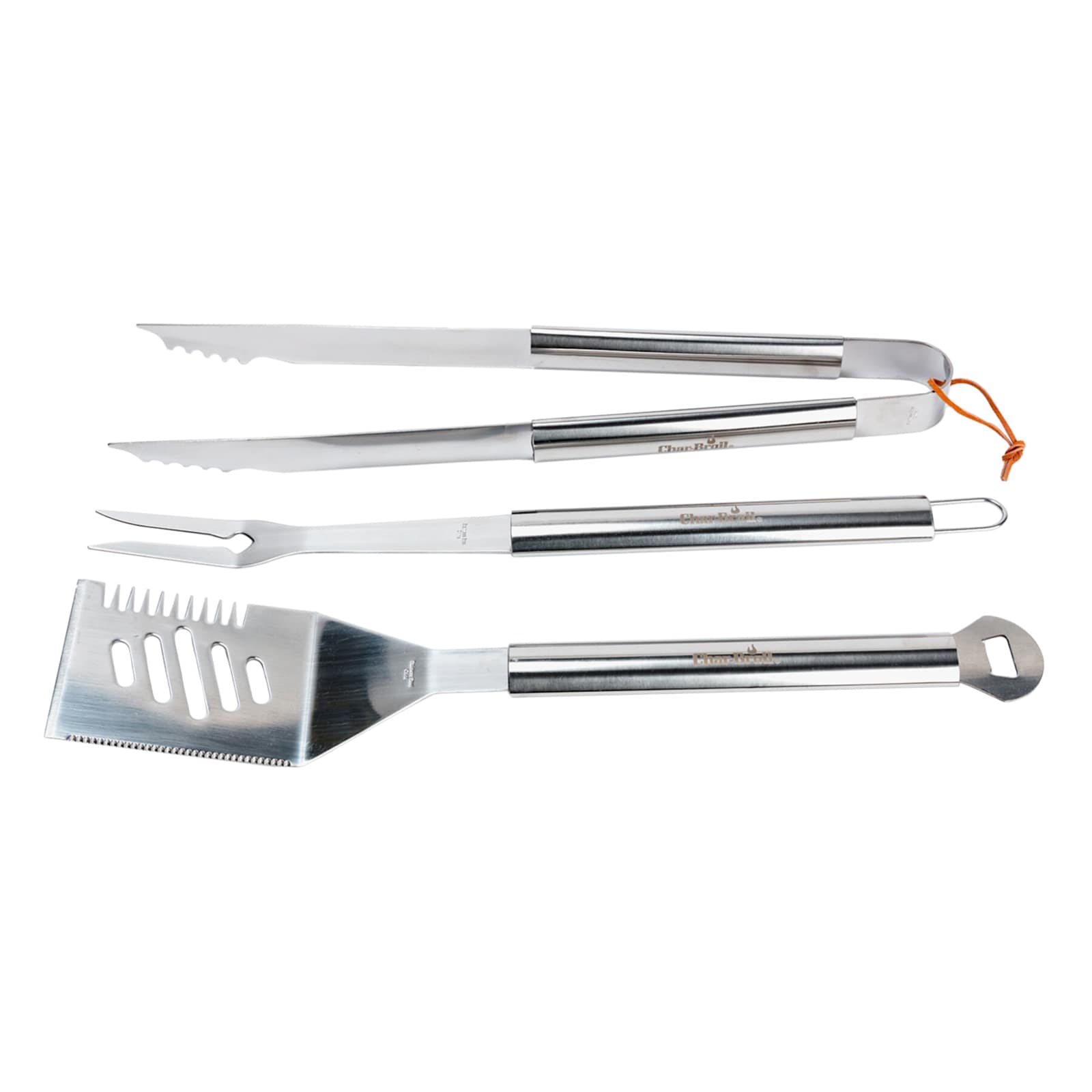 Ignite 3-Piece Stainless Silver BBQ Tool Set | At Home