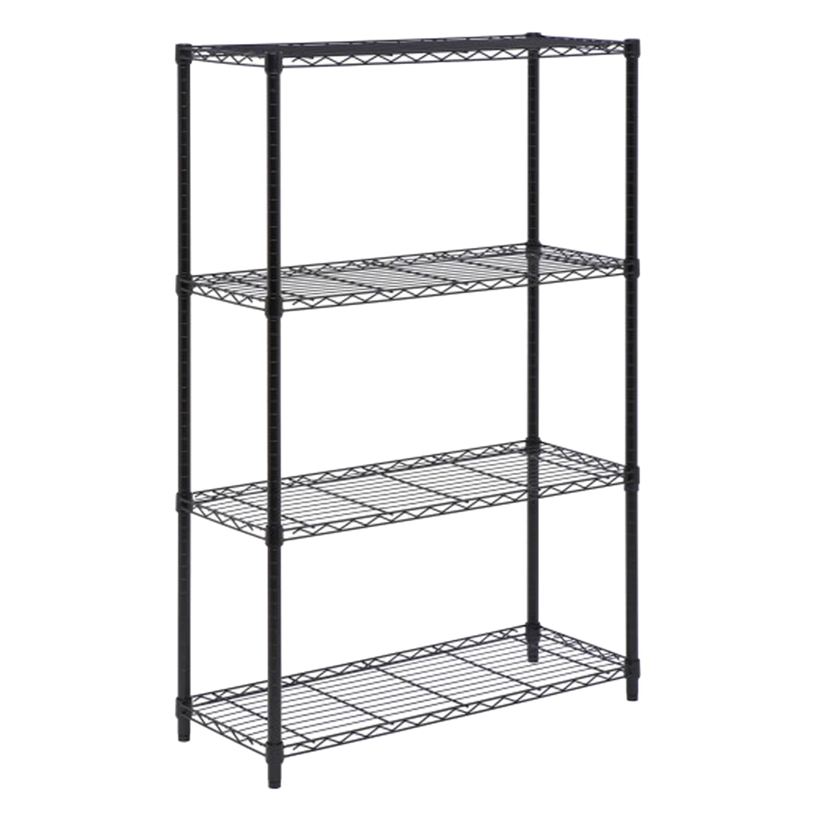 4-Tier Metal Shelving Unit, Black