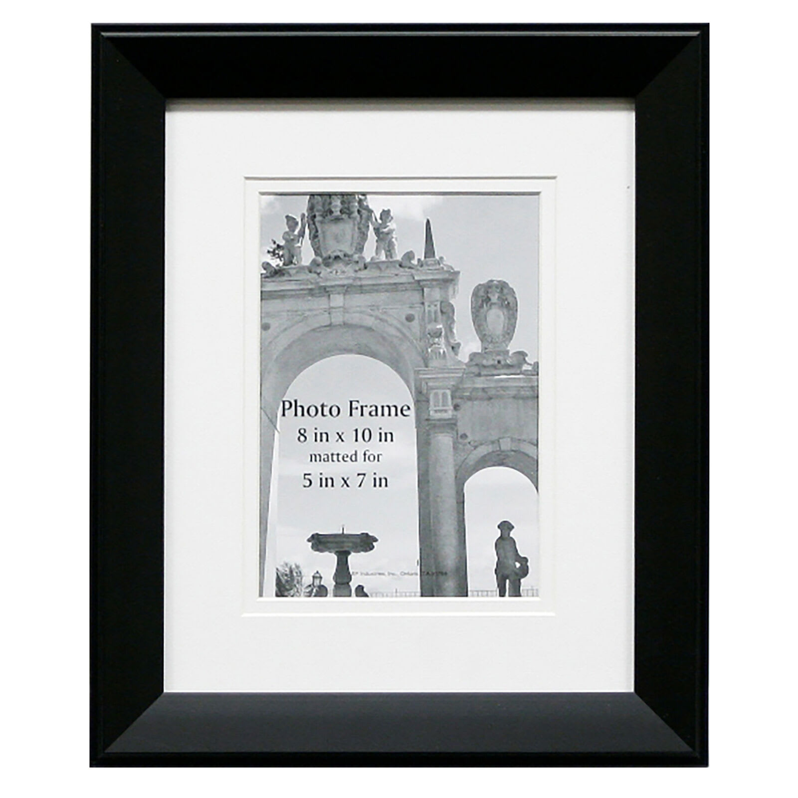 8x10 Matted to 5x7 Wall Frame, Black