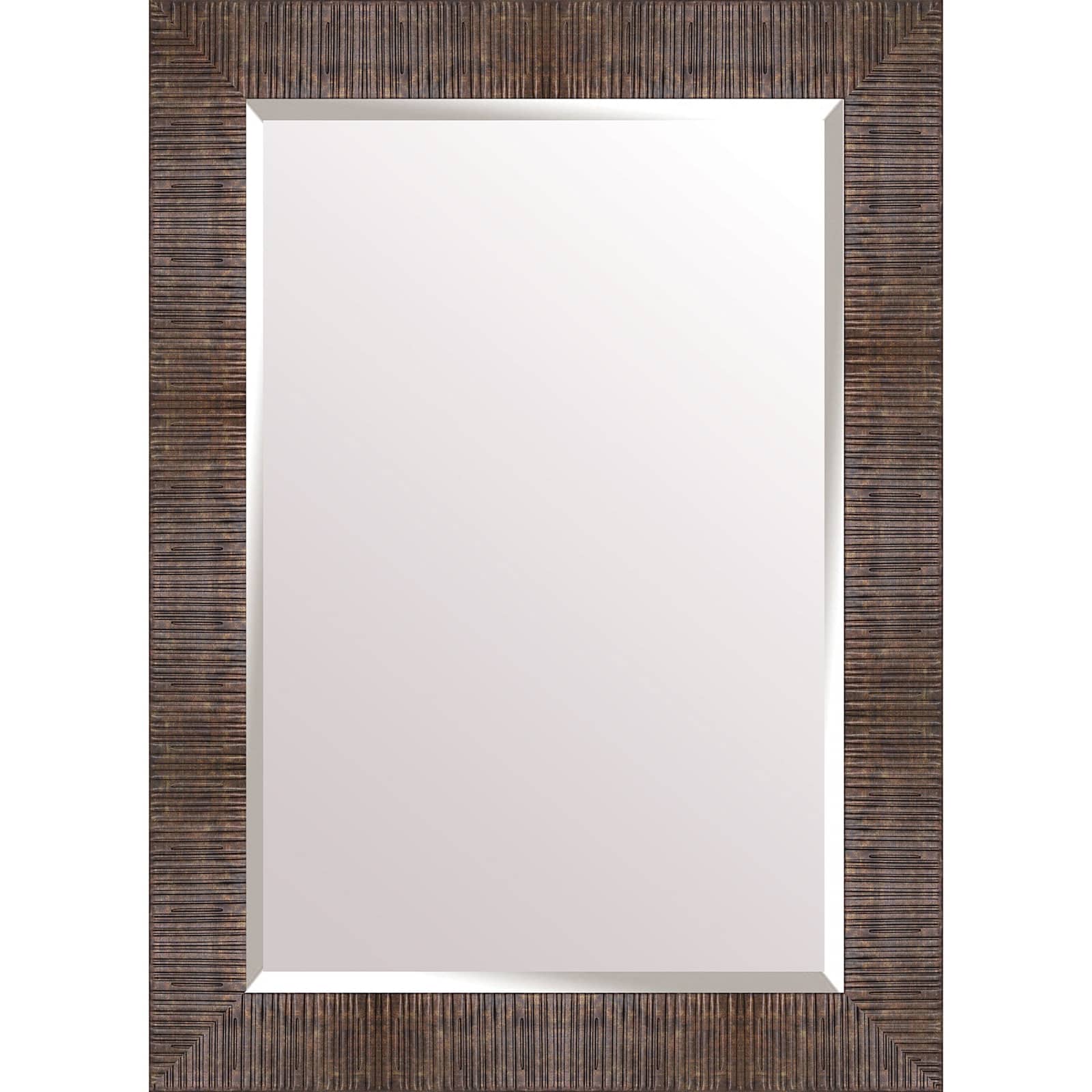 Brown Studio Rectangle Wall Mirror, 32x44