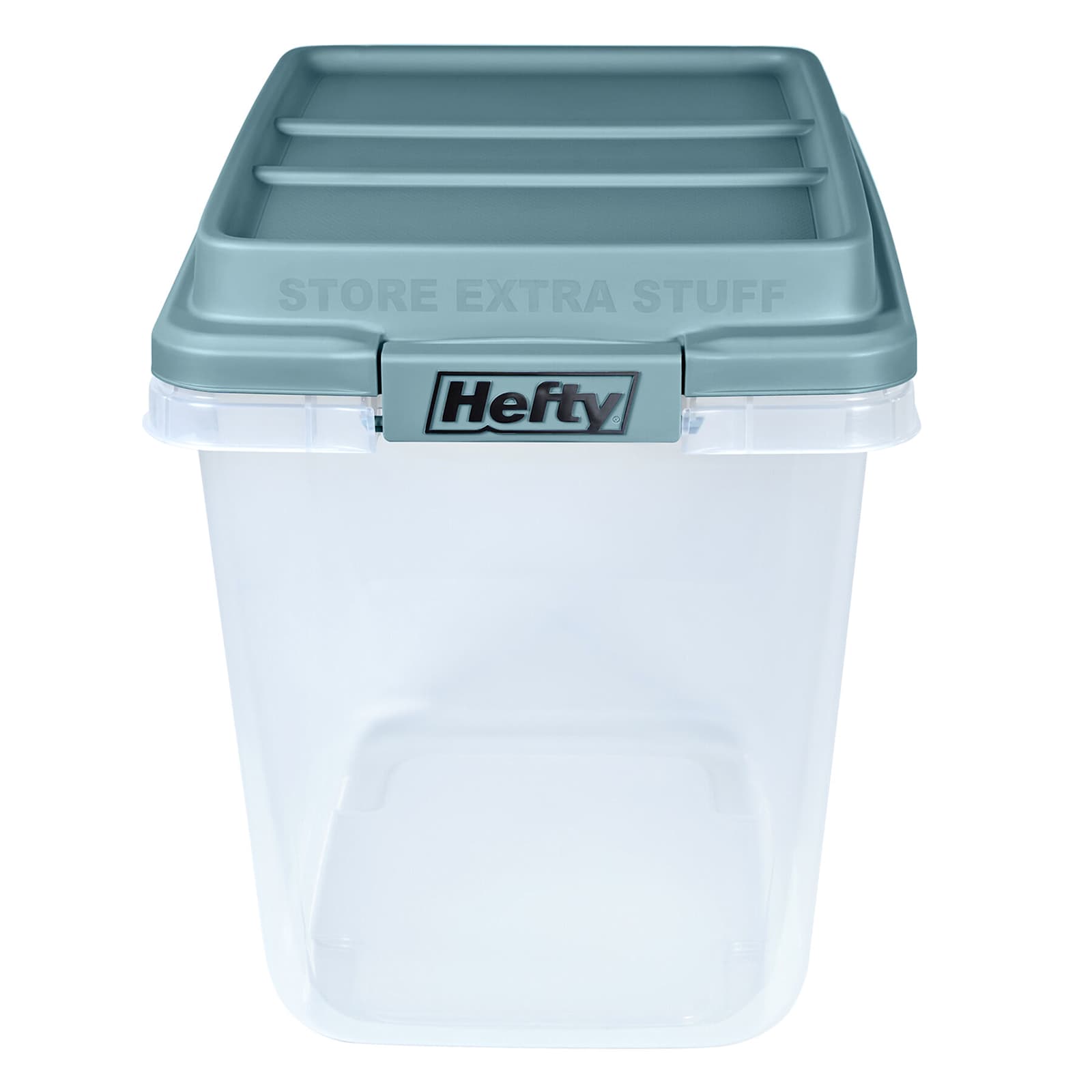 Hefty Smoke Blue Hi-Rise Storage Bin, 30l