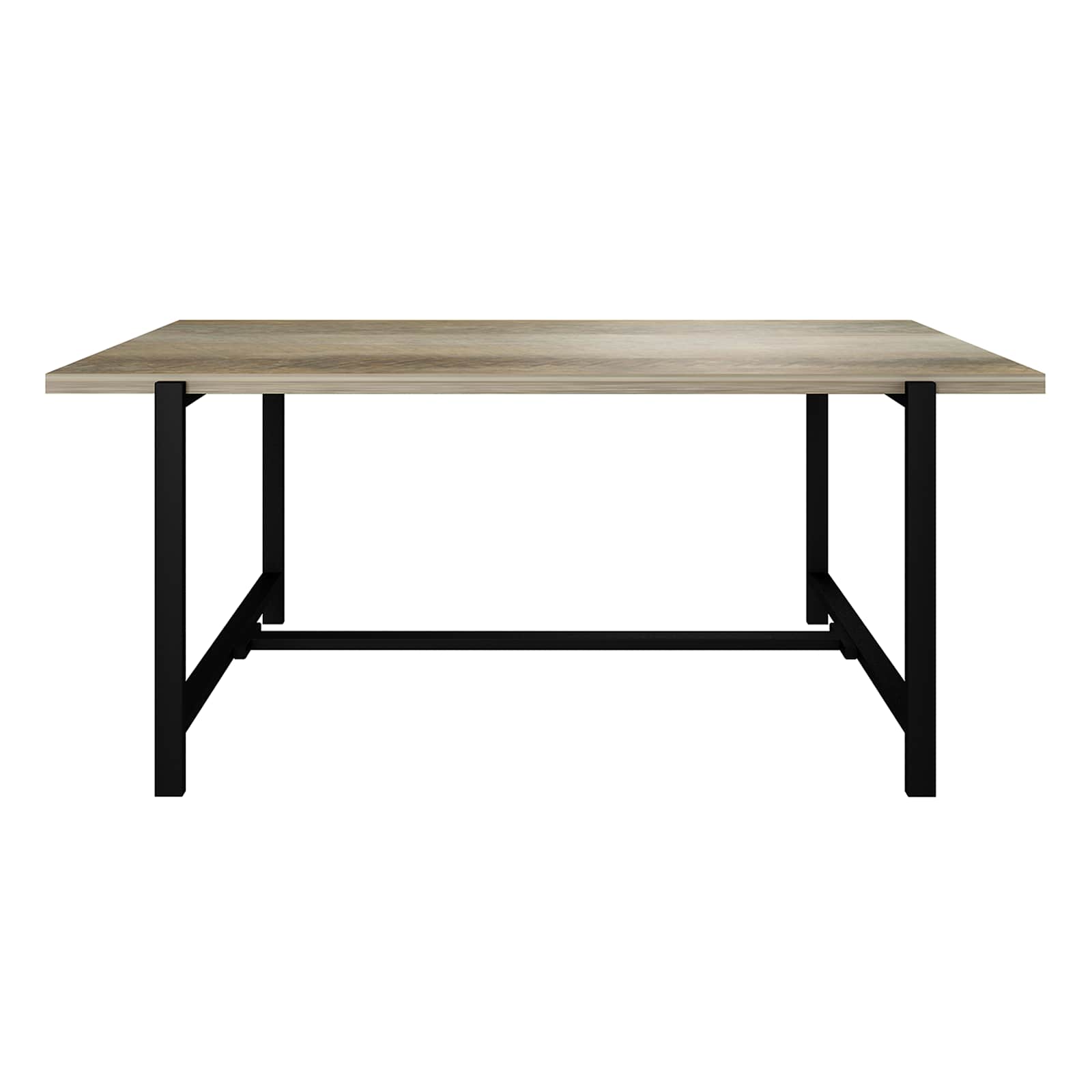 Found & Fable Loggy Wood & Metal Dining Table, 71"