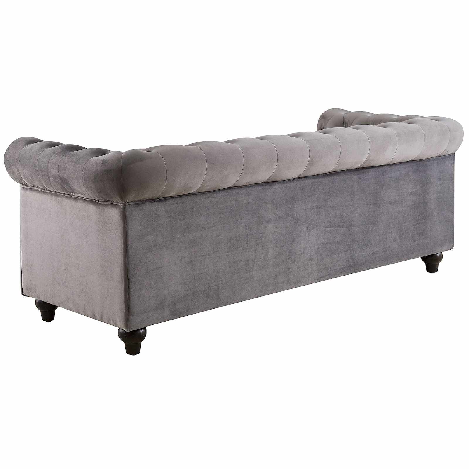 Chesterfield Grey Velvet Sofa 79in | At Home