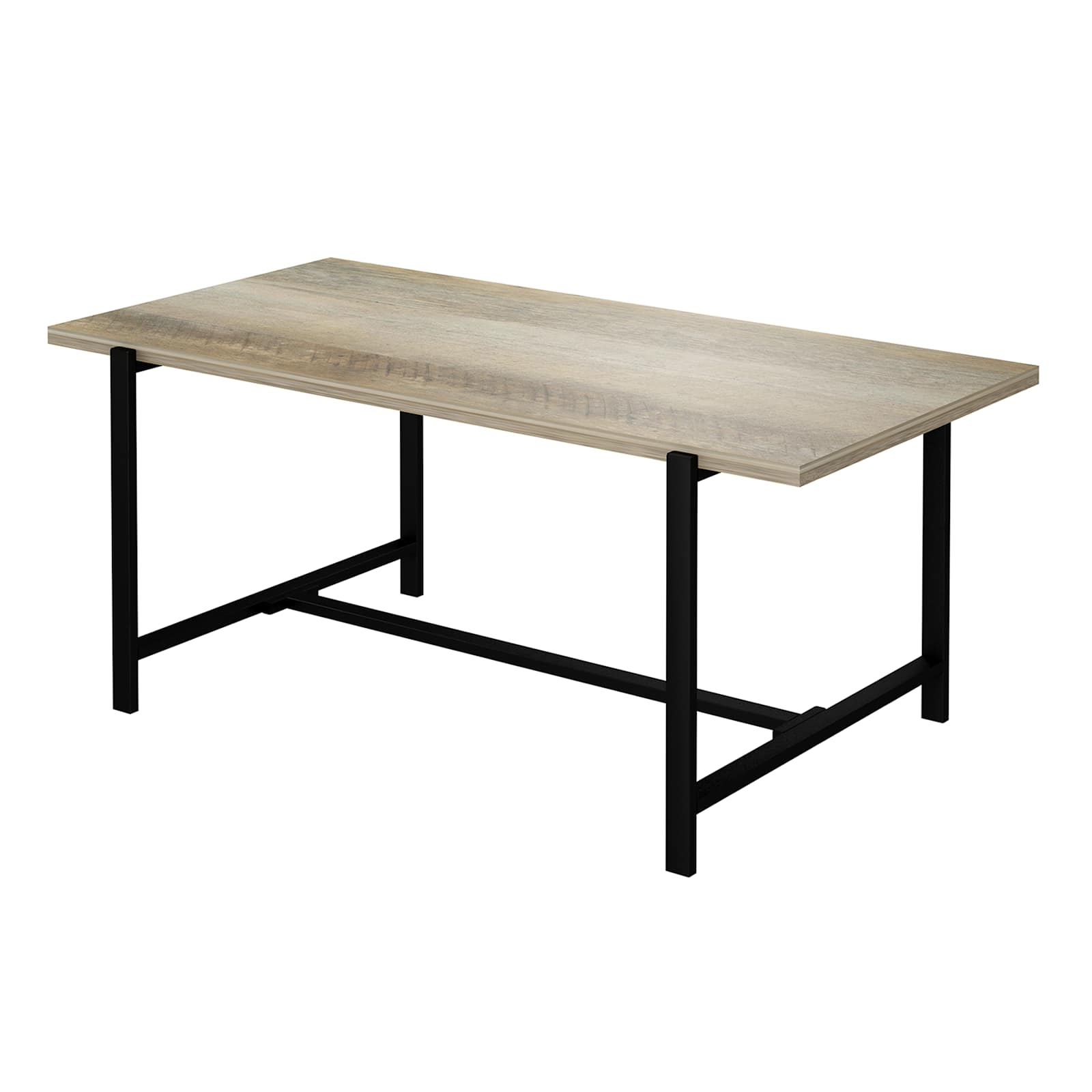 Found & Fable Loggy Wood & Metal Dining Table, 71"