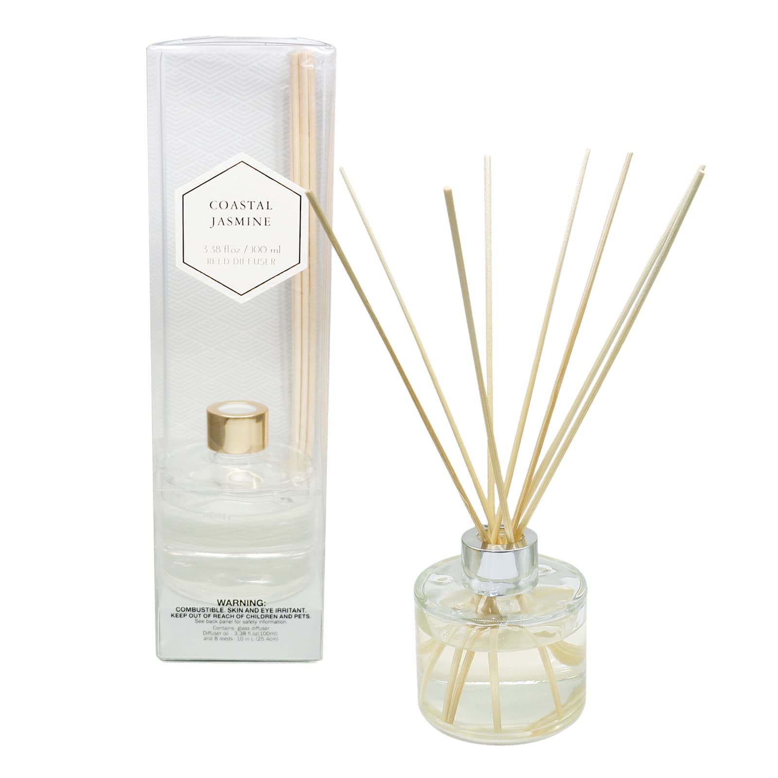 Coastal Jasmine Scented Reed Diffuser, 100ml