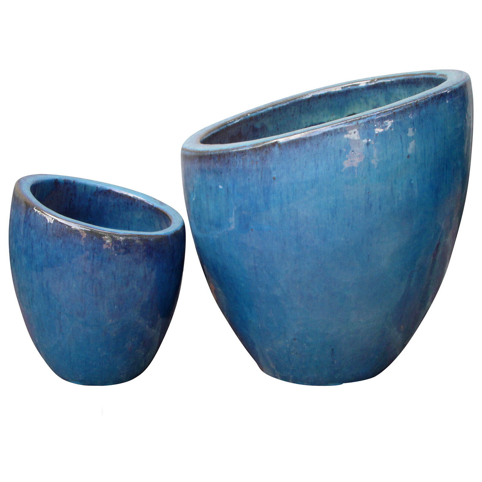 Aqua Fall Away Ceramic Outdoor Planter, Large | At Home