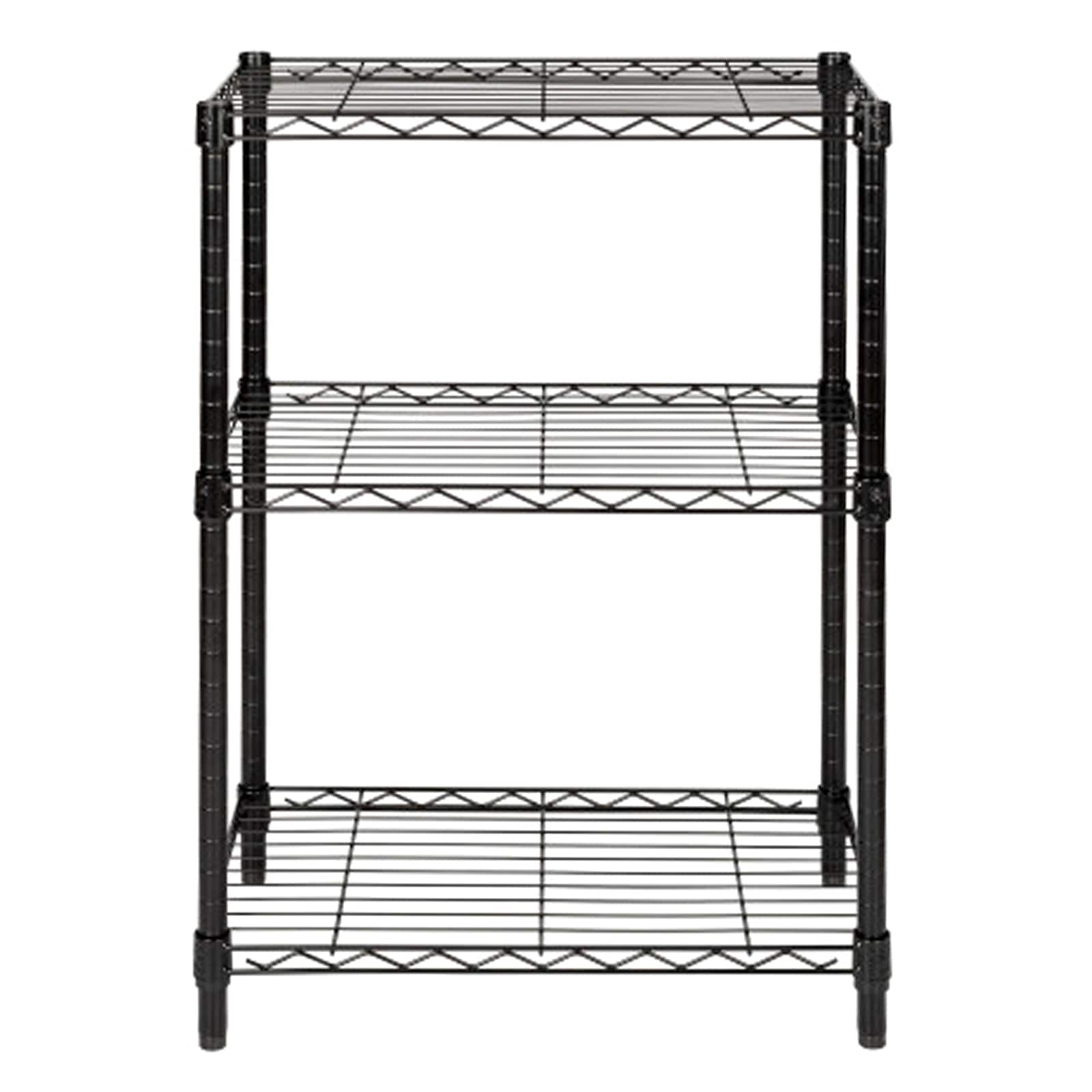 3-Tier Metal Shelving Unit, Black