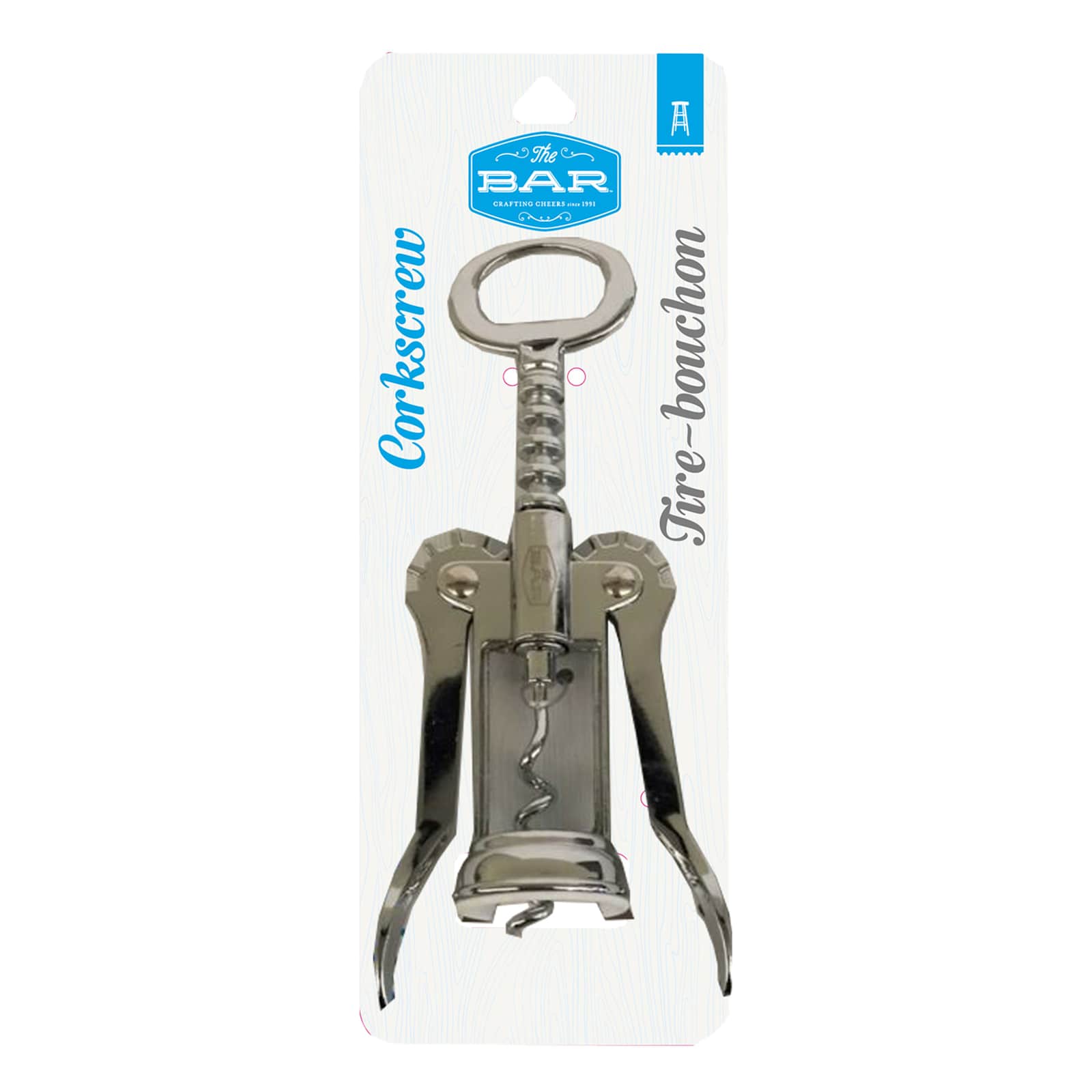 Bar Chrome Wing Corkscrew