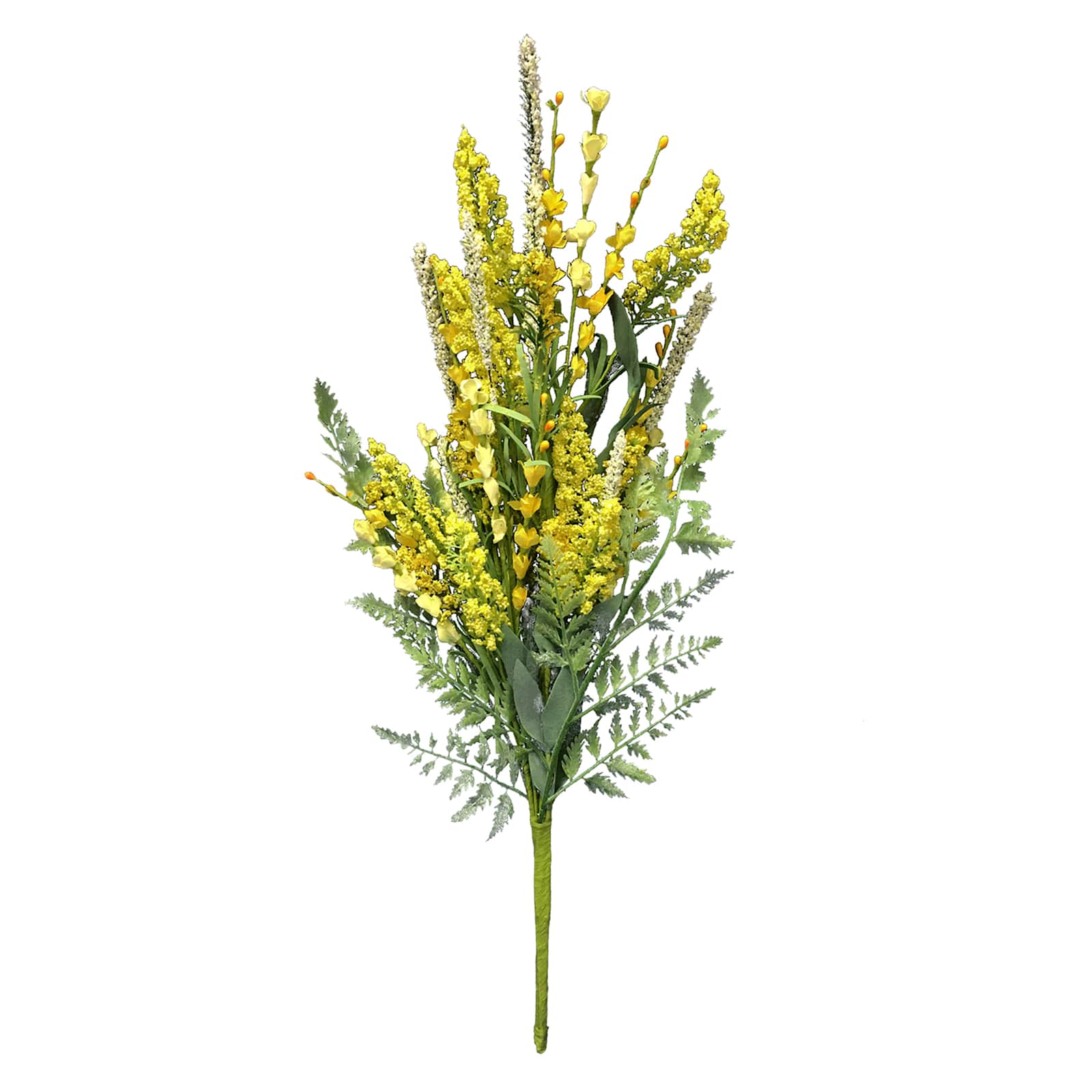 Yellow Heather Floral Spray, 21"