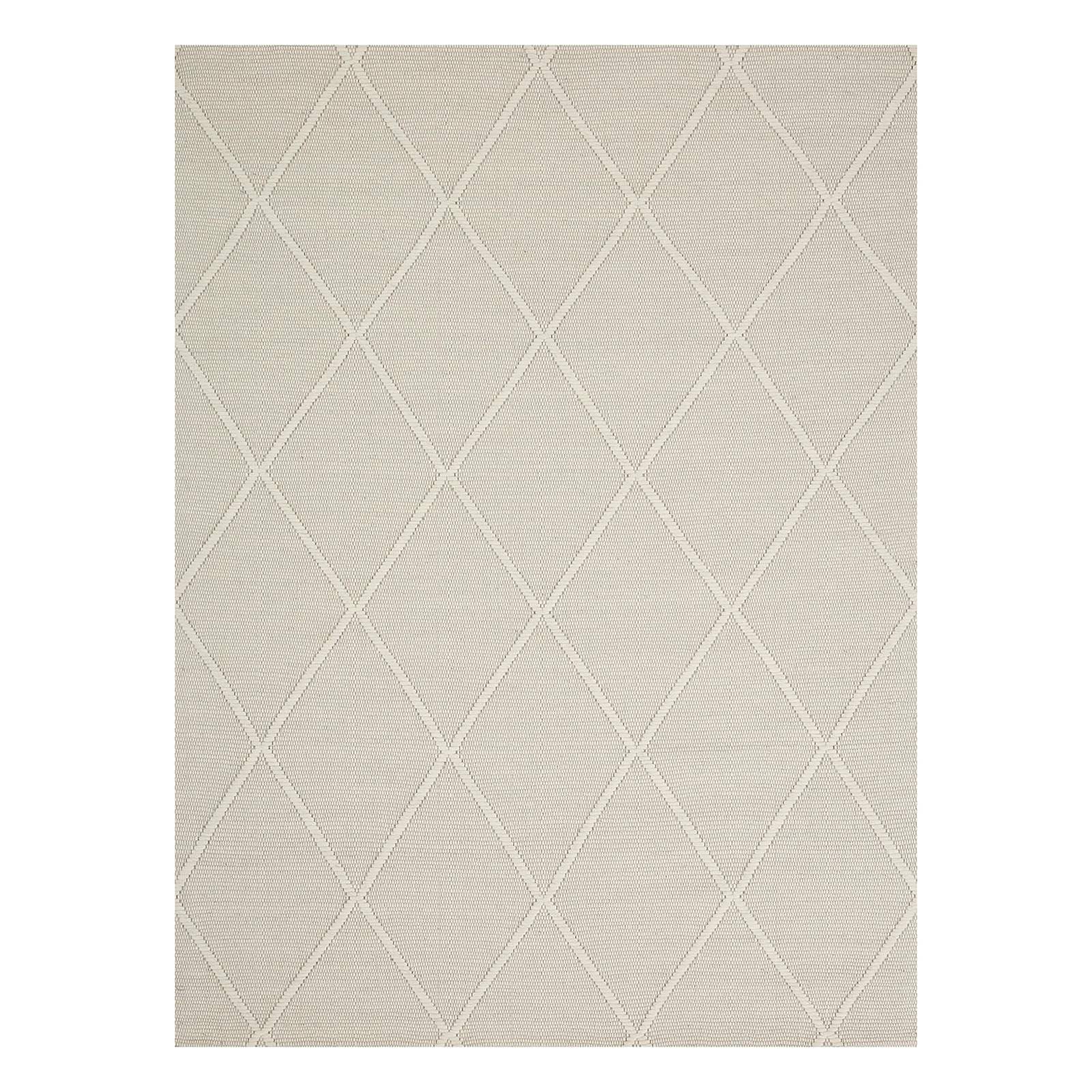 Wesley White Diamond Design Area Rug Area Rug | At Home