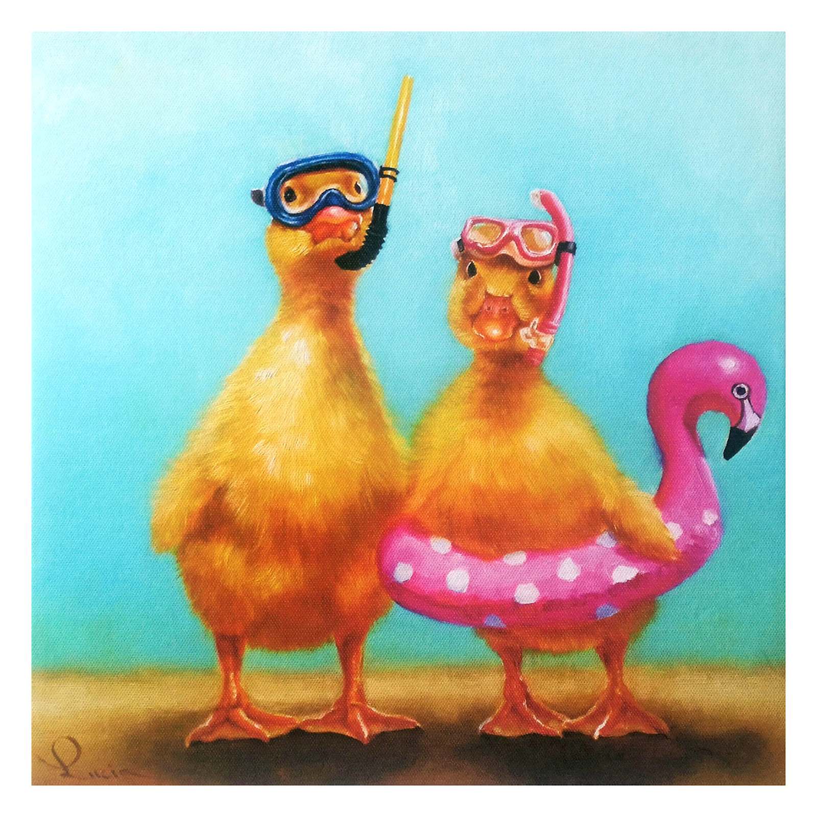 Pool Party Canvas Wall Art, 12"