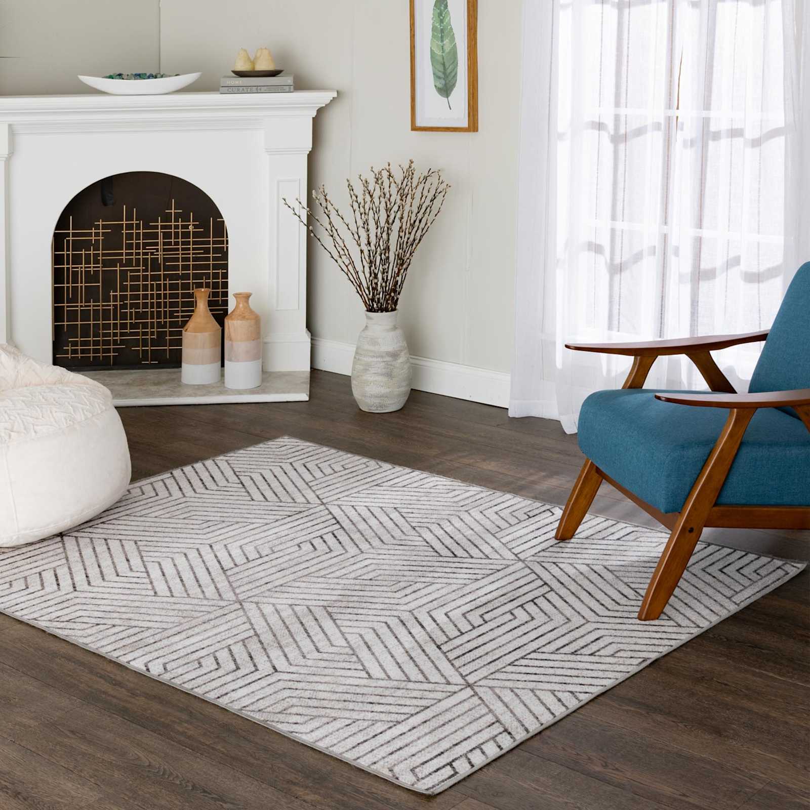 Venus Grey Geometric Accent Rug 2x4 | Home Decor | At Home