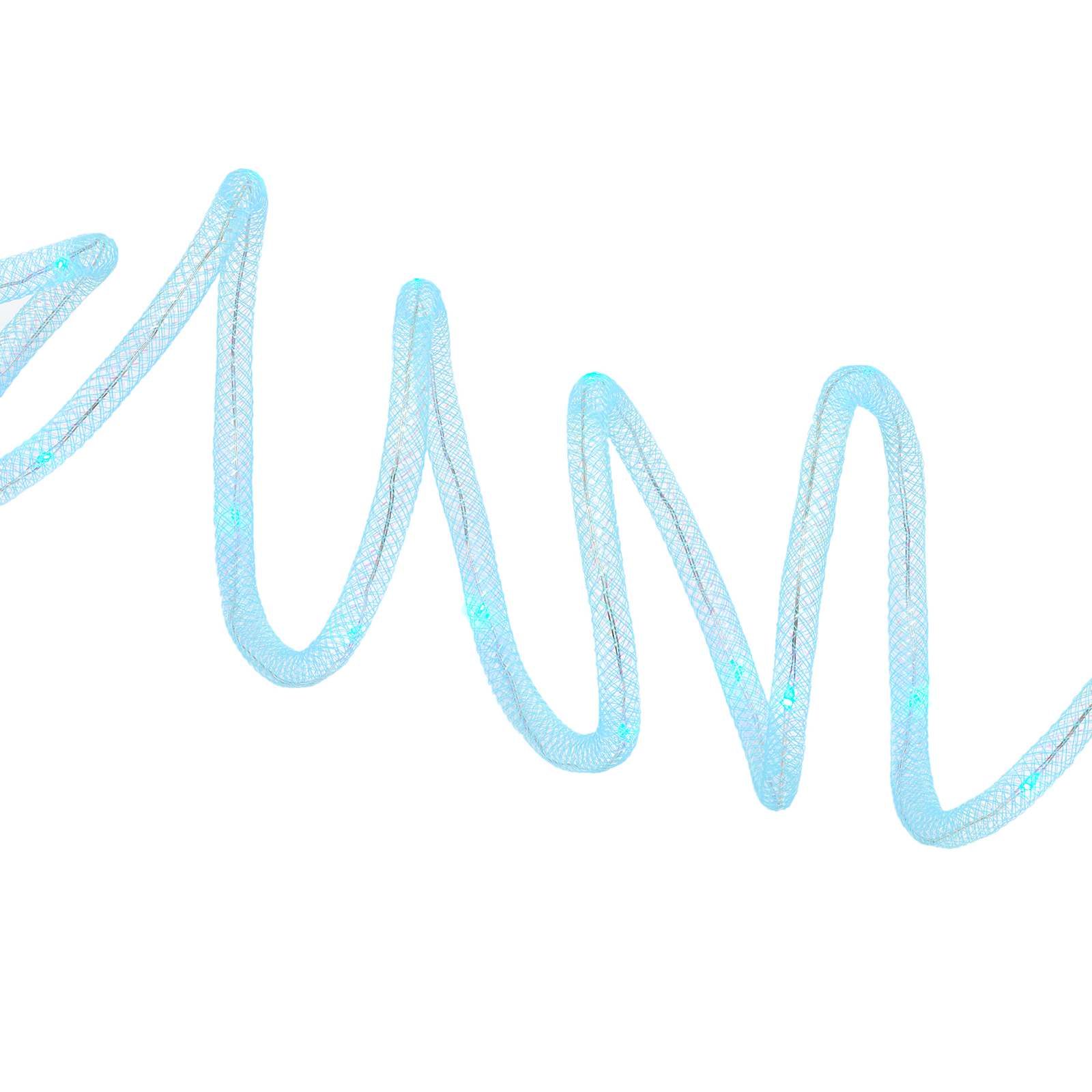 Blue LED Iridescent Ribbon Rope Light with Timer, 16' | At Home