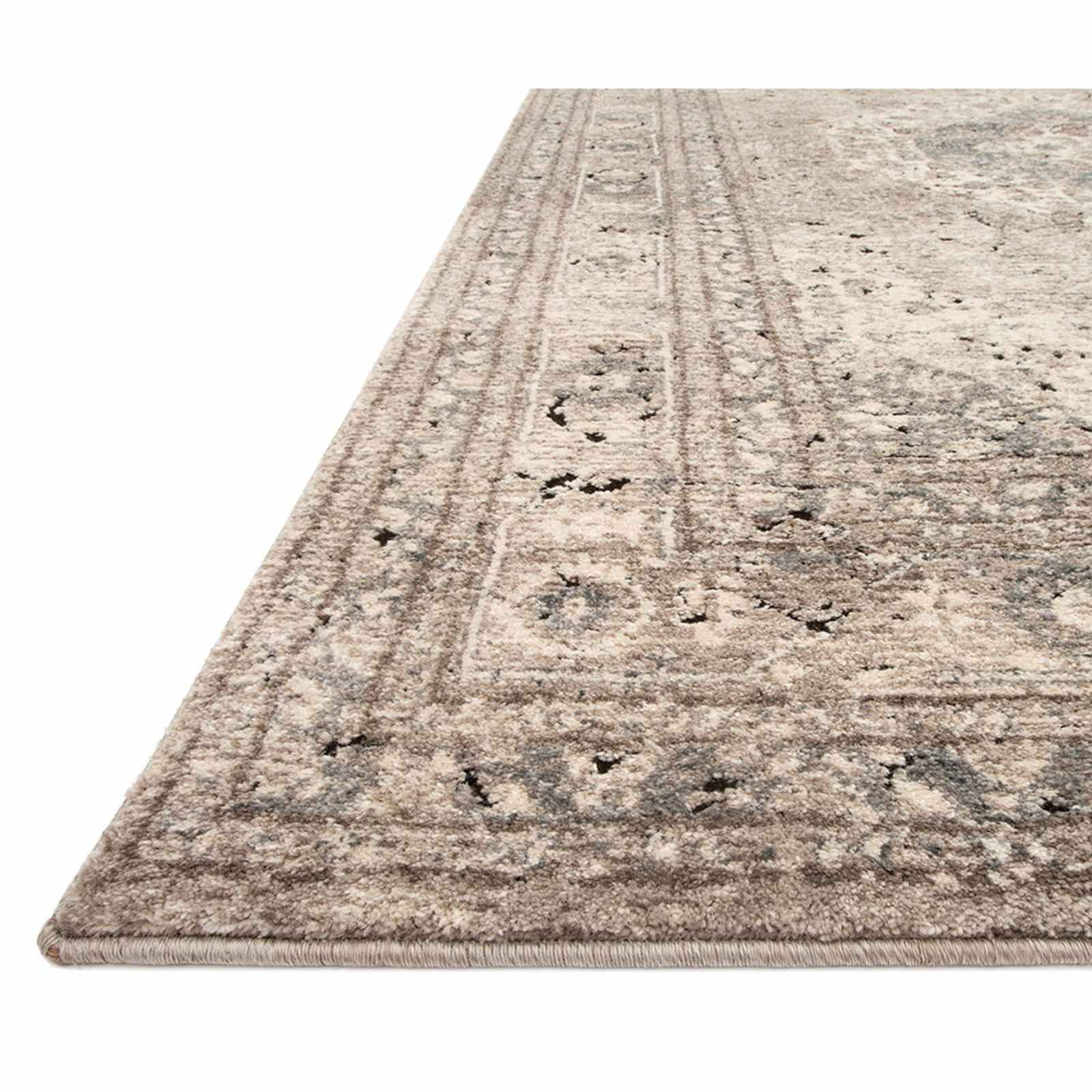 (B500) Xander Ivory & Tan Area Rug, 8x10