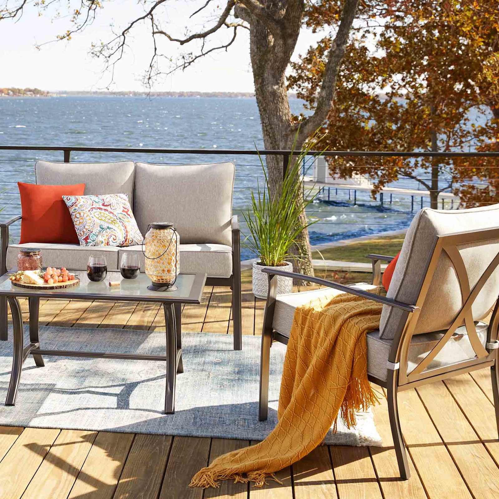 4-Piece Lexington Patio Lounge Set | Outdoor Furniture | At Home
