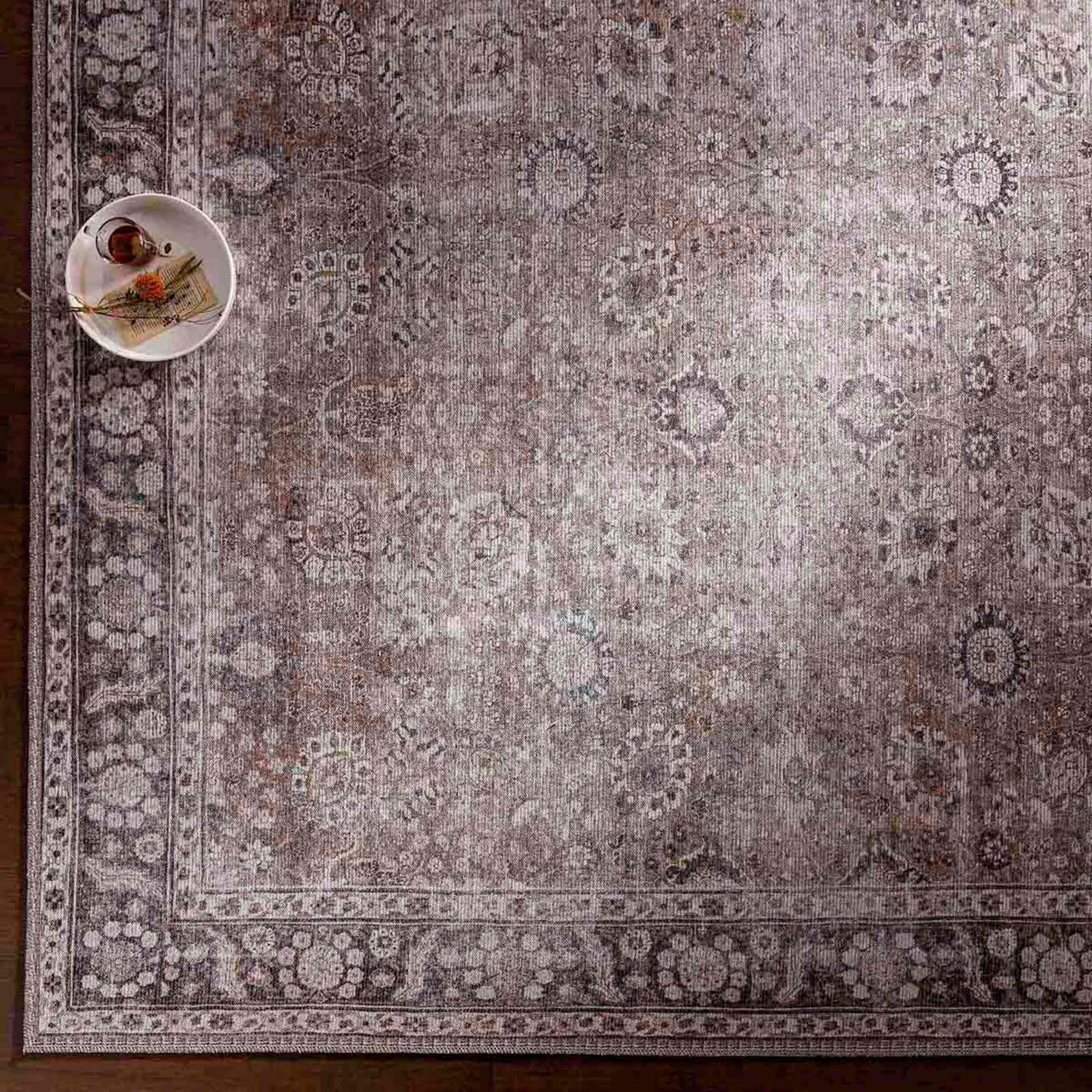 (B784) Providence Colin Multi Floral Washable Area Rug, 5x7