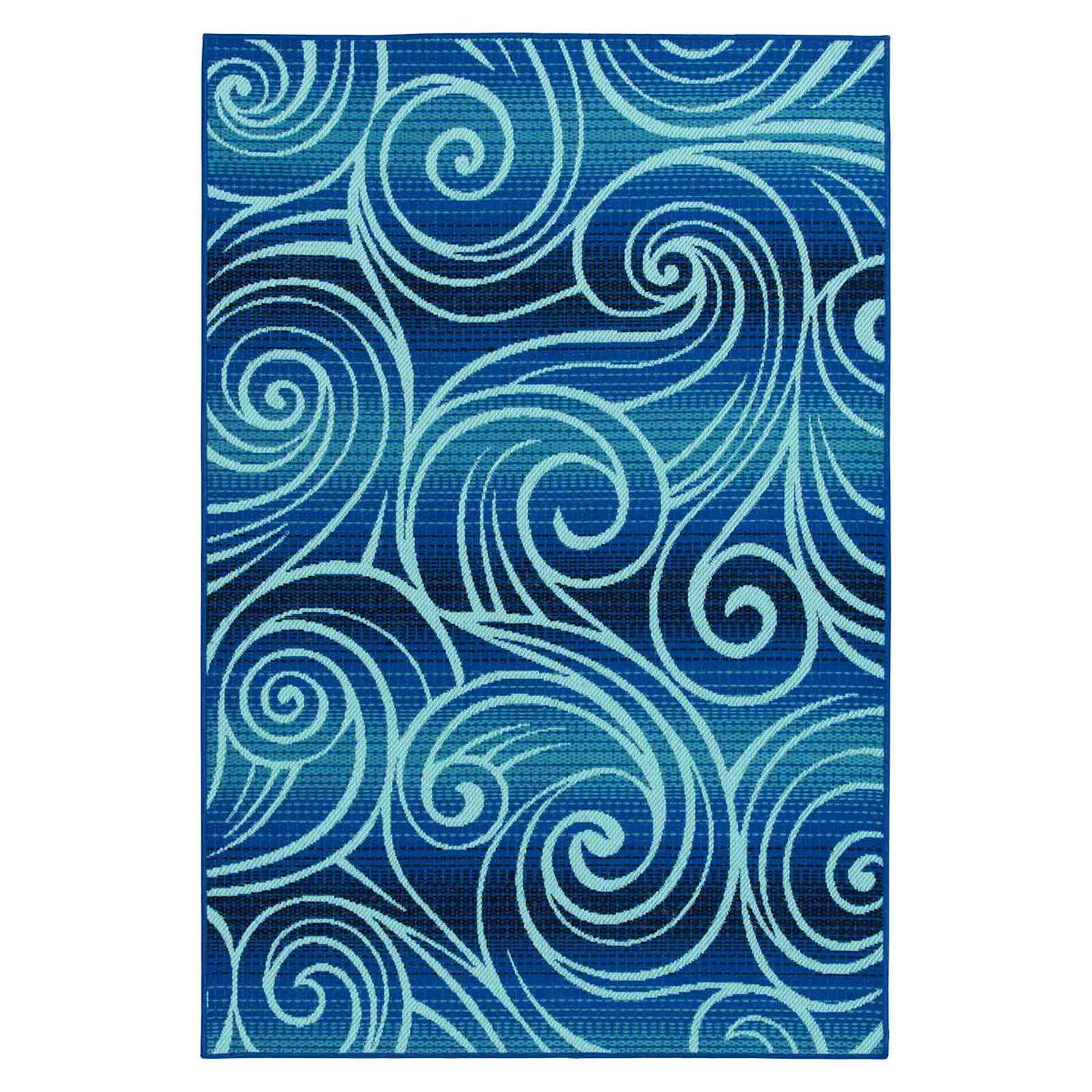 Scope Blue Wave Outdoor Accent Rug, 2X4 | At Home