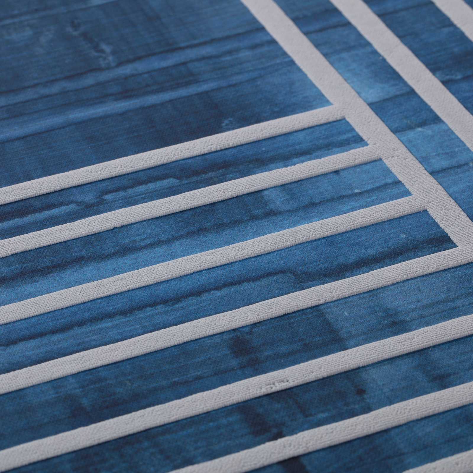 Ty Pennington Blue Lines 1 Framed Canvas Wall Art, 40"