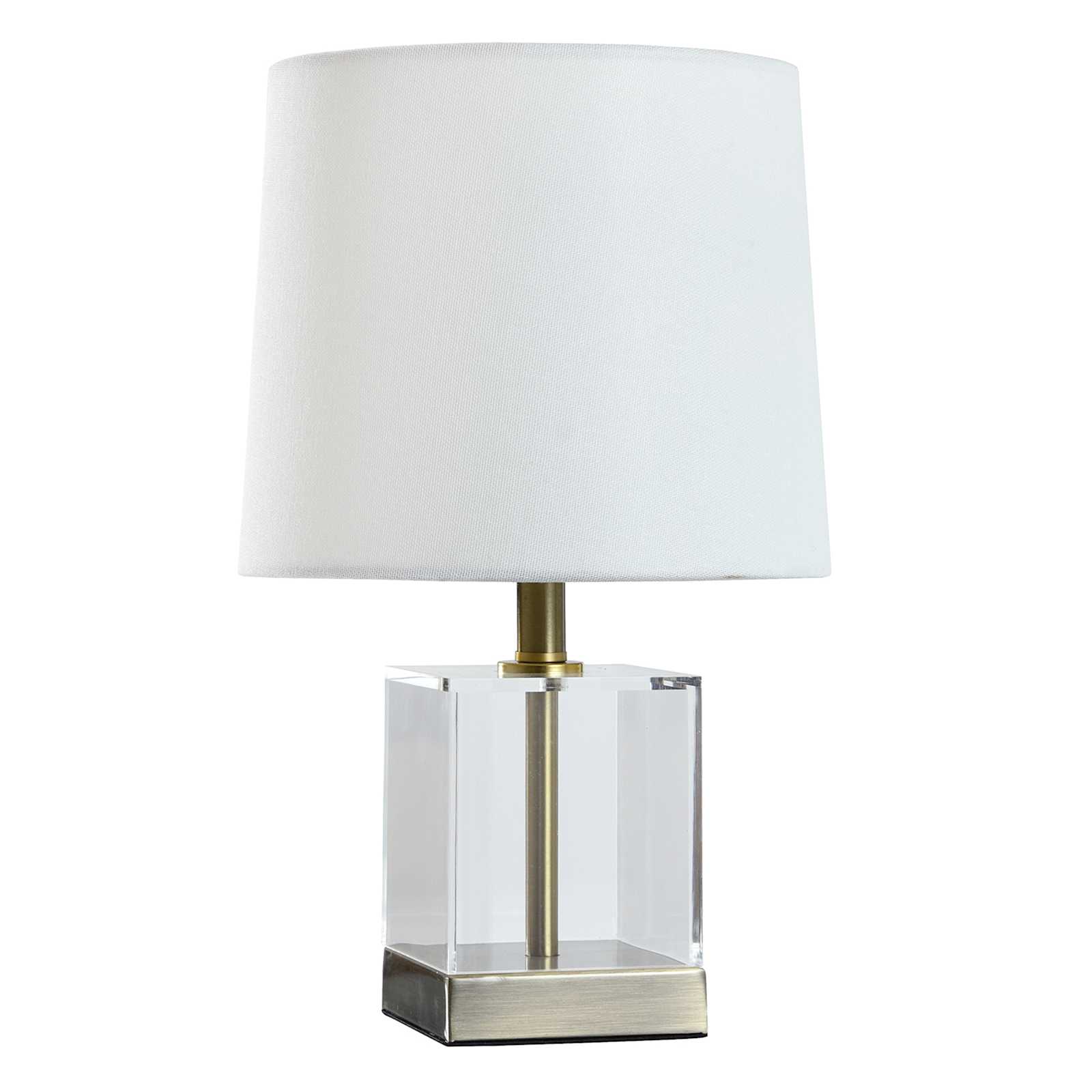 Clear Glass Mini Accent Lamp with Shade, 10.5"