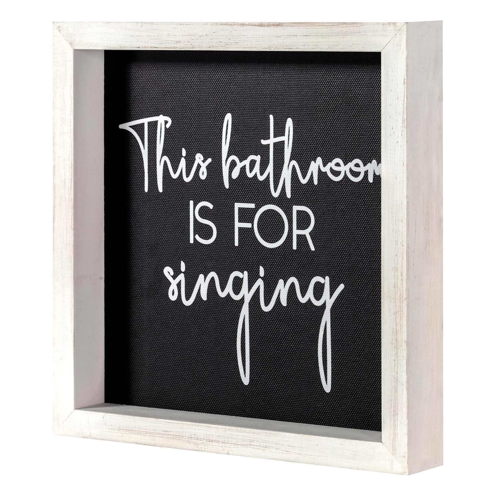 This Bathroom Is for Singing Block Sign, 8"