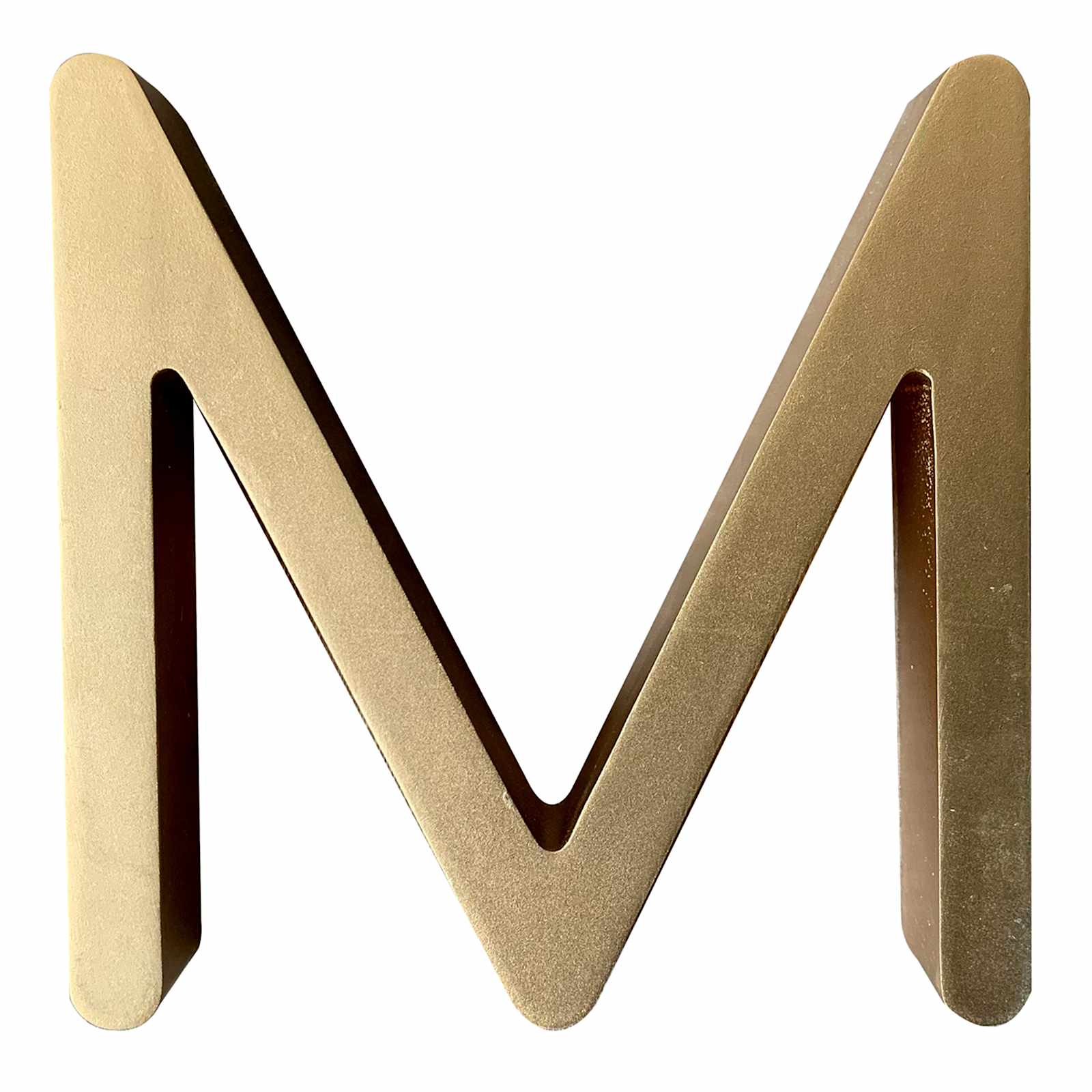 4" Gold Monogram Letter, M