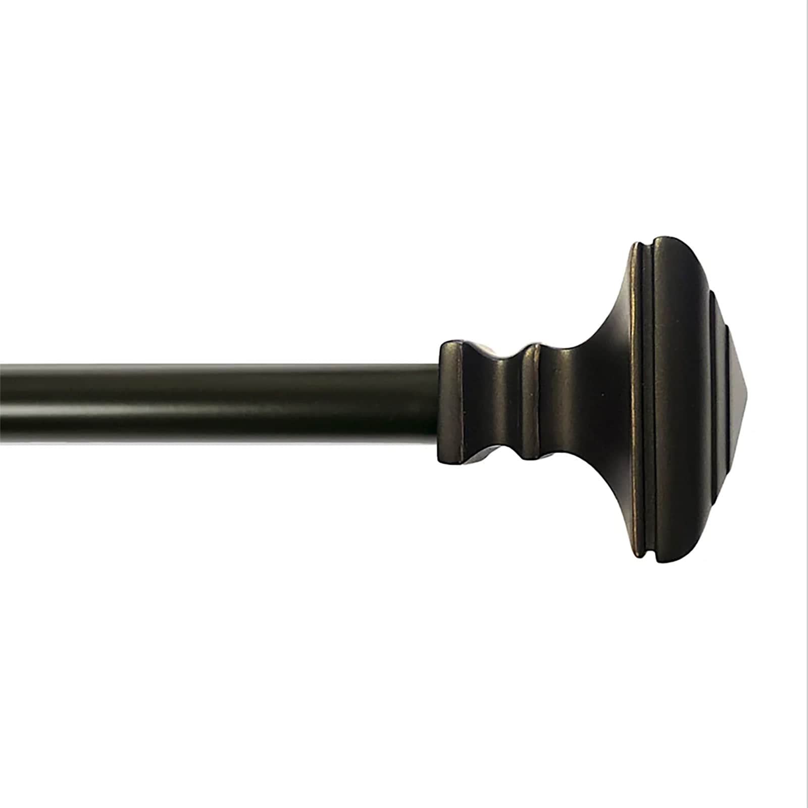 Wilson 3/4" Bronze Square Curtain Rod, 28-48"