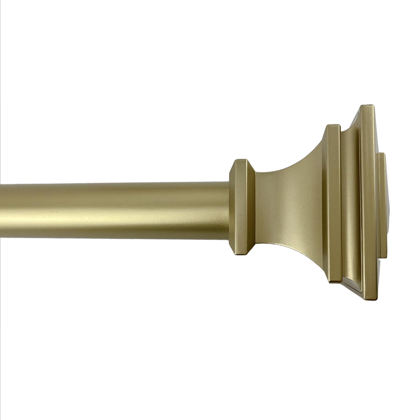 Mitchell 1" Brass Square Curtain Rod, 72-120"