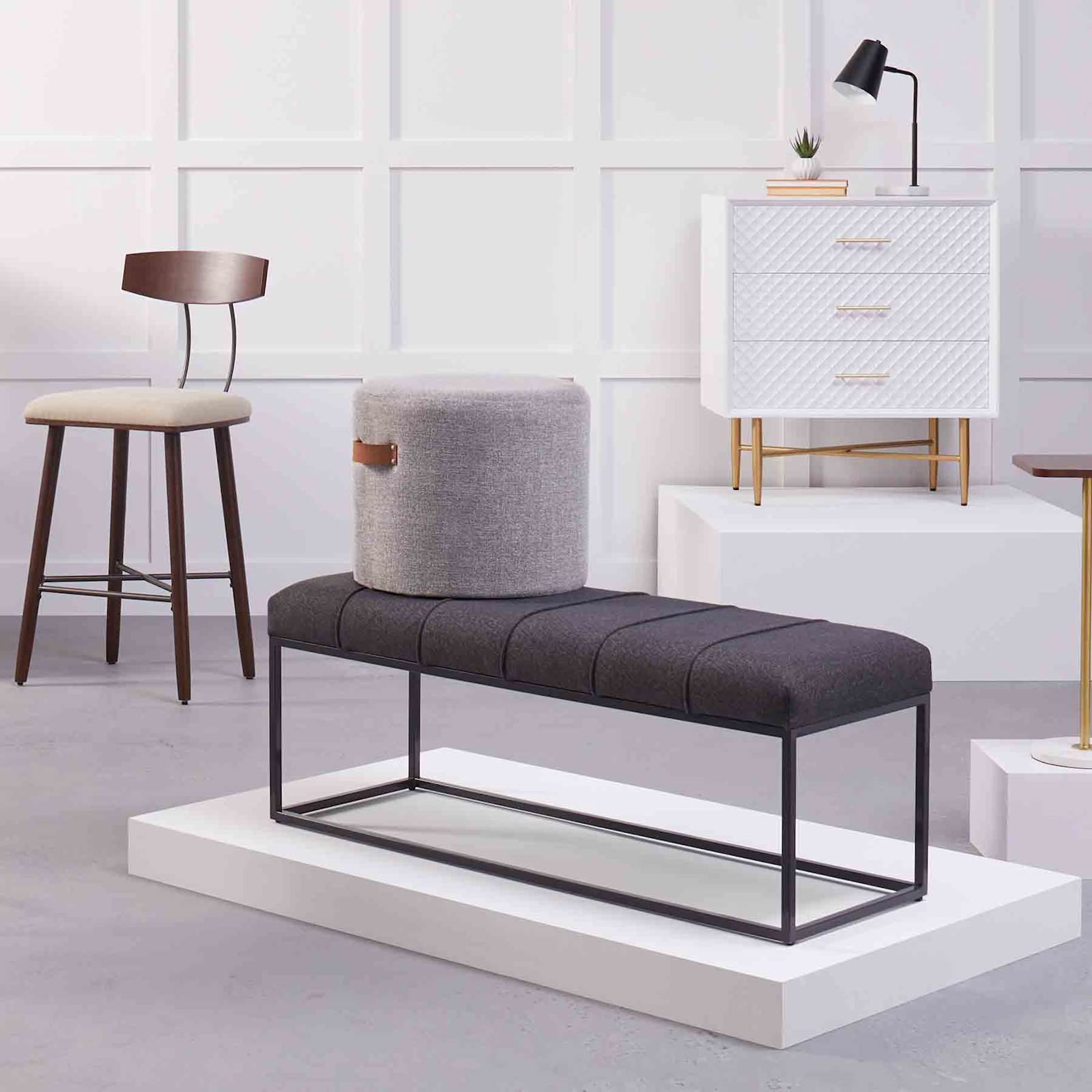 Copper Mountain Statement Bench, Black | At Home