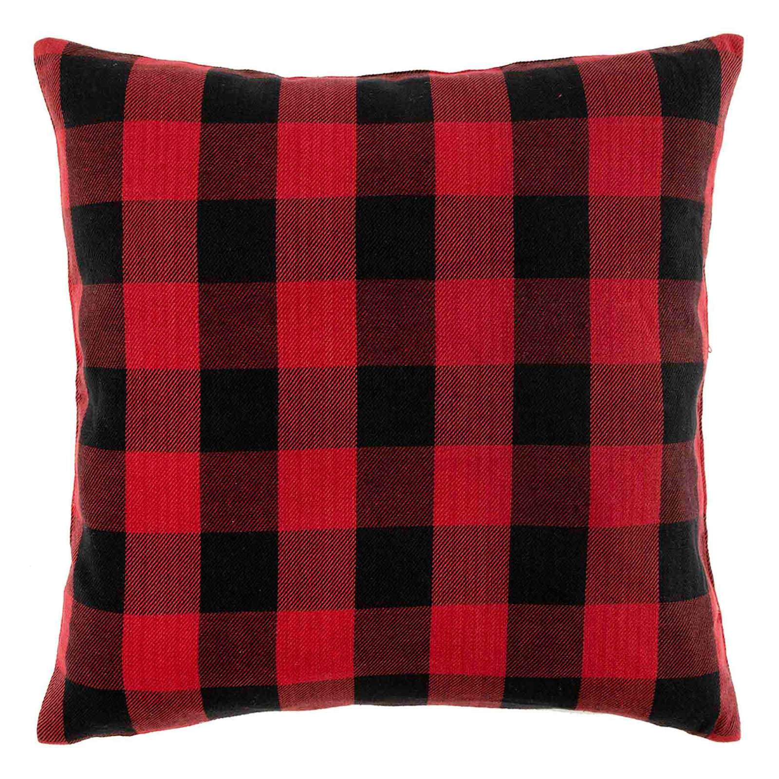 Red & Black Buffalo Plaid Throw Pillow, 18"